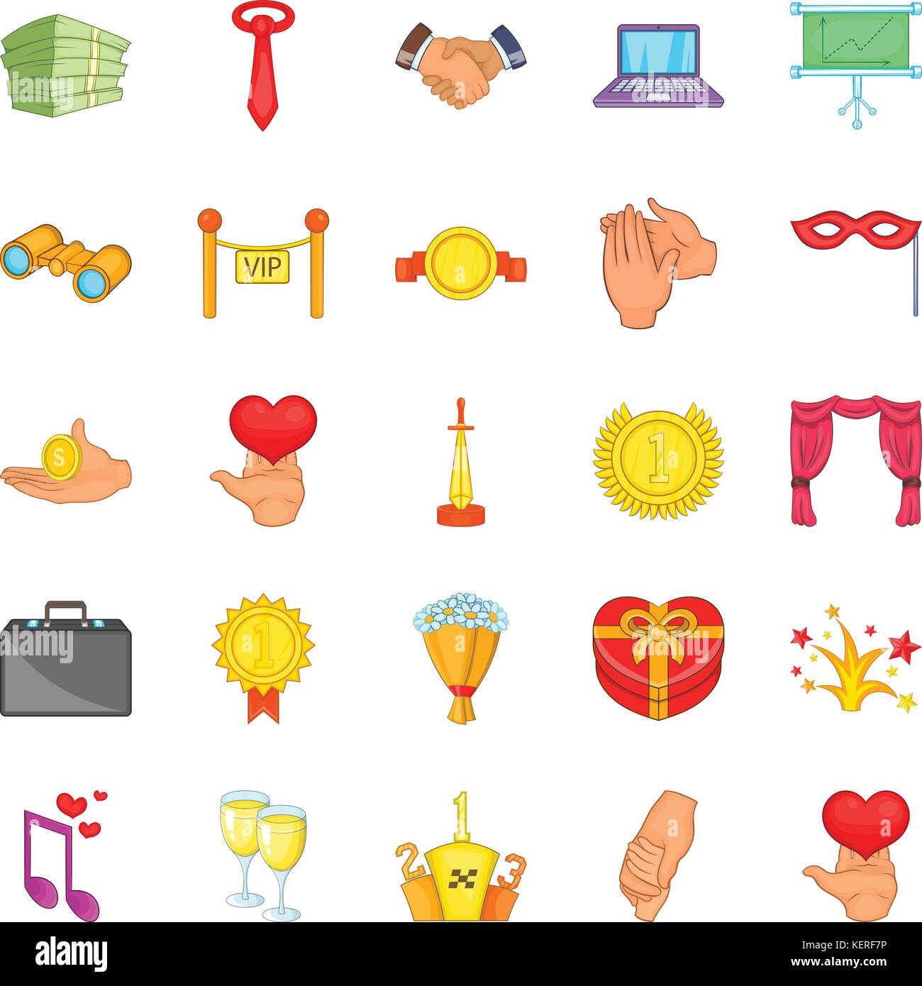 Luck icons set, cartoon style Stock Vector Image & Art - Alamy