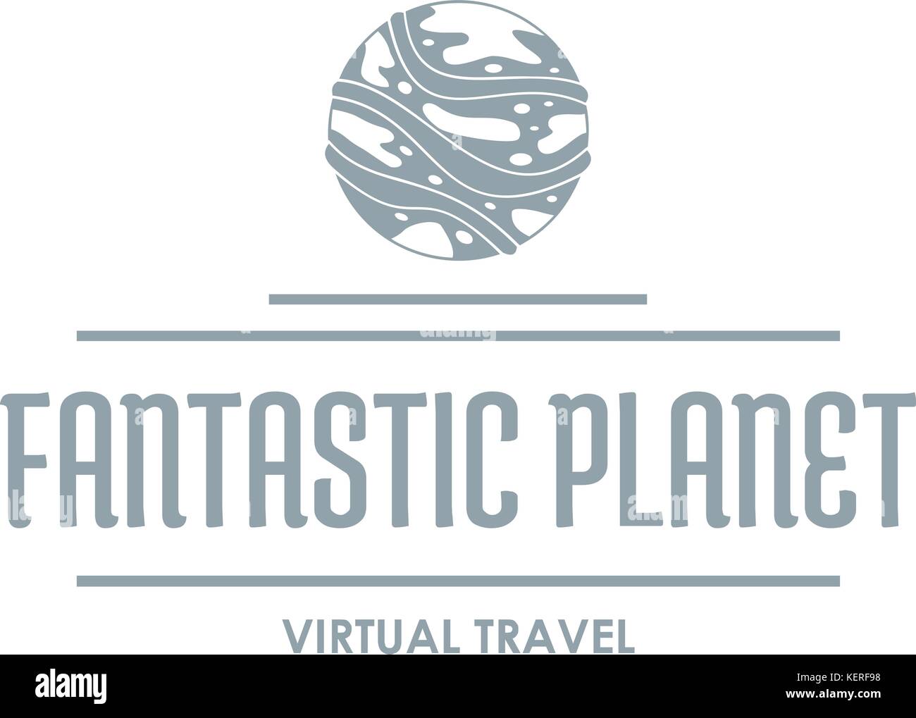 Fantastic planet logo, simple gray style Stock Vector Image & Art - Alamy