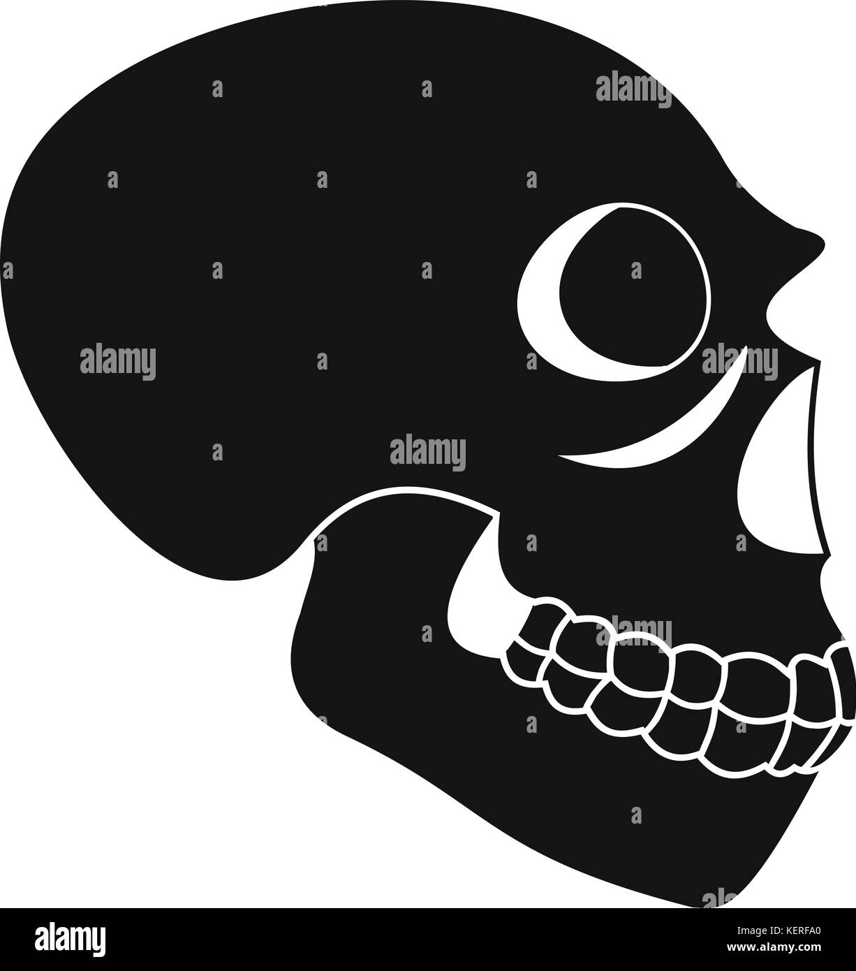 Skull icon, simple style Stock Vector Image & Art - Alamy