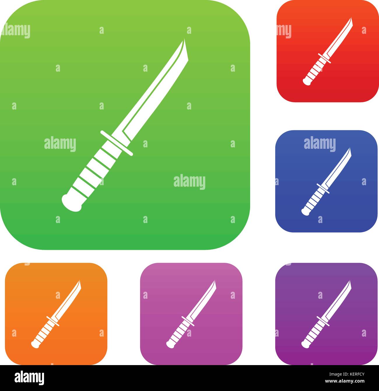 Little knife set color collection Stock Vector Image & Art - Alamy