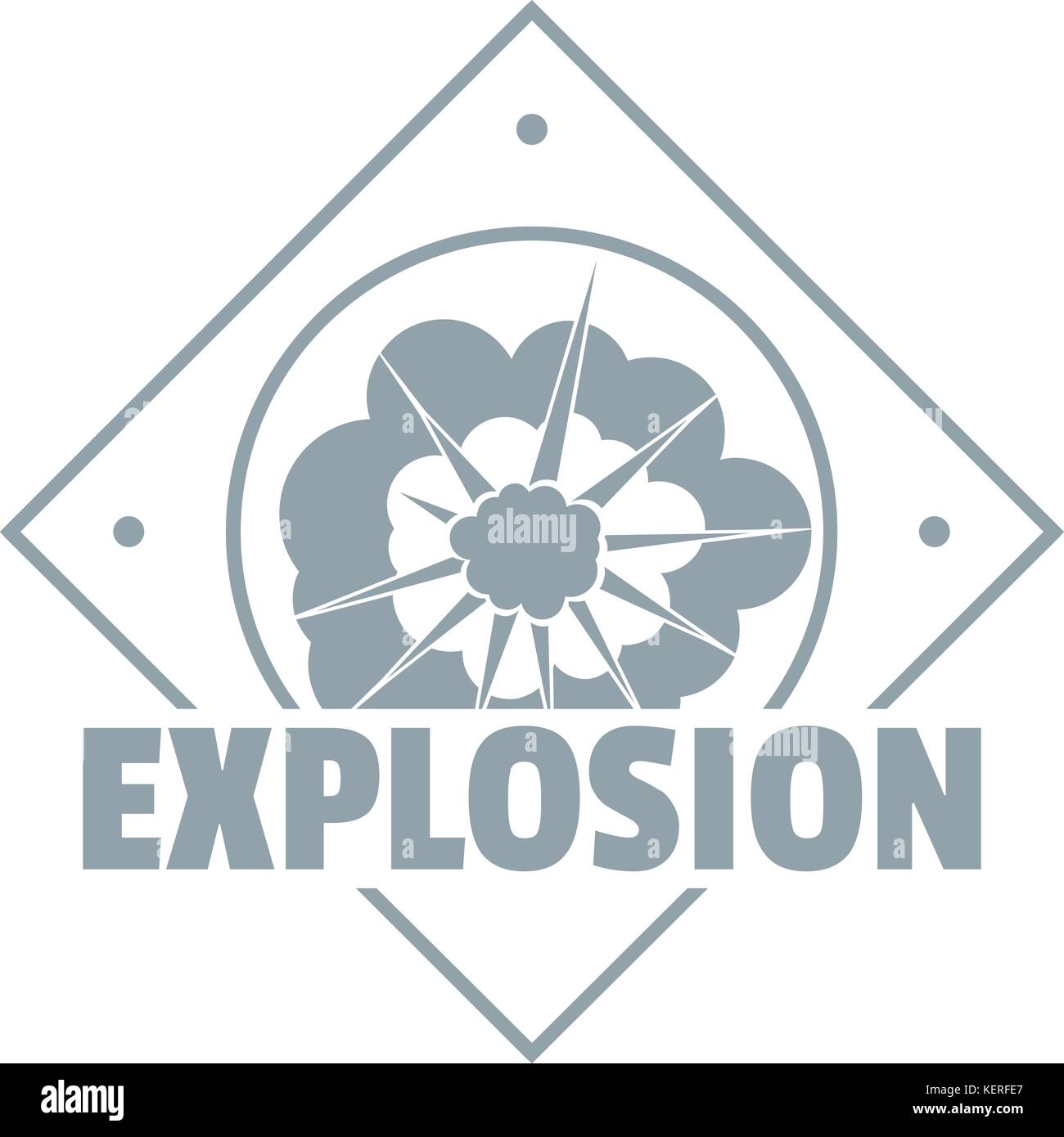 Explosion logo, simple gray style Stock Vector Image & Art - Alamy