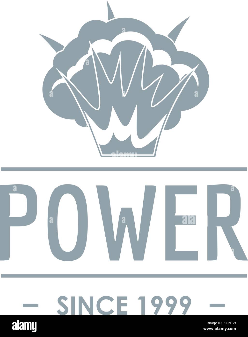 Powerful logo, simple gray style Stock Vector Image & Art - Alamy