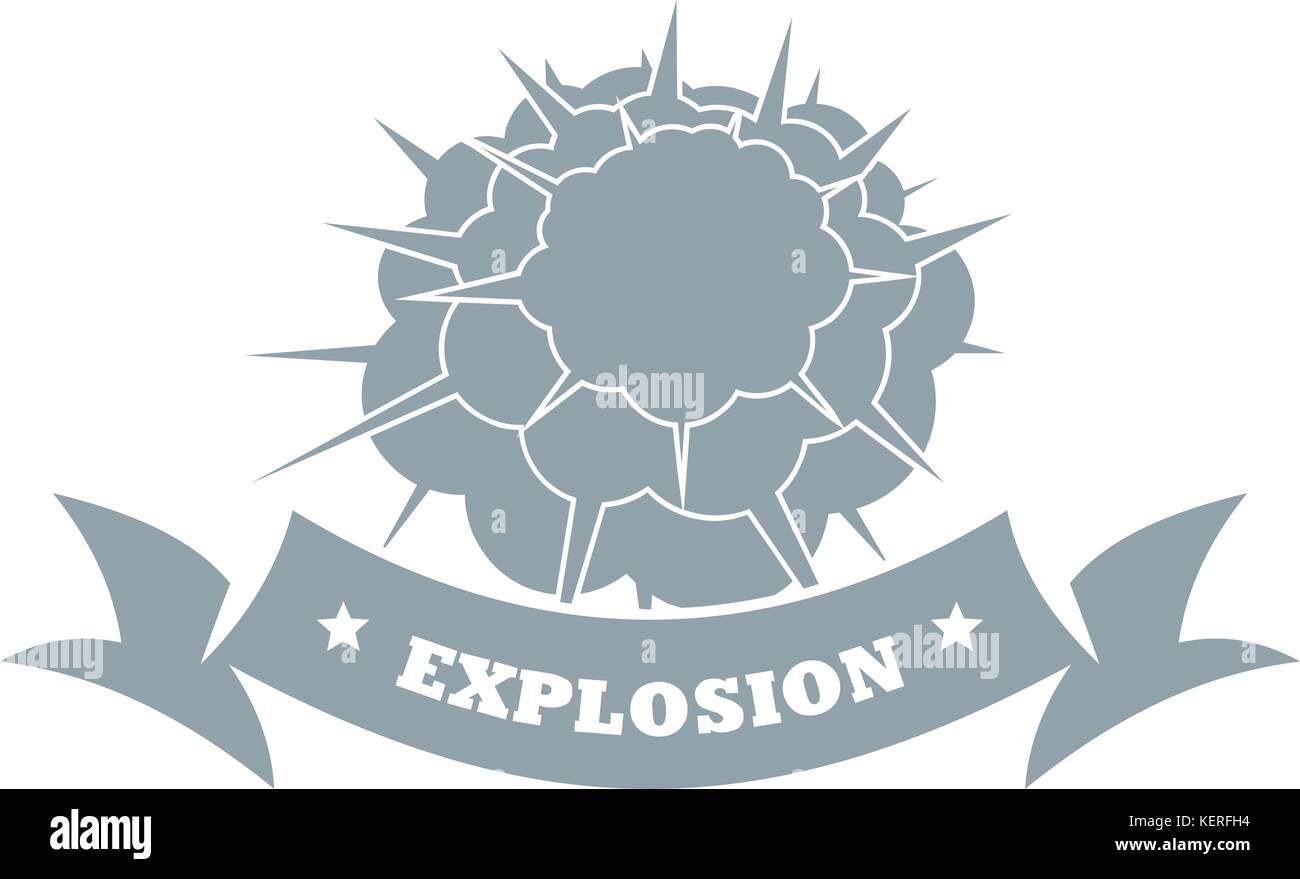 Atomic explosion logo, simple gray style Stock Vector Image & Art - Alamy
