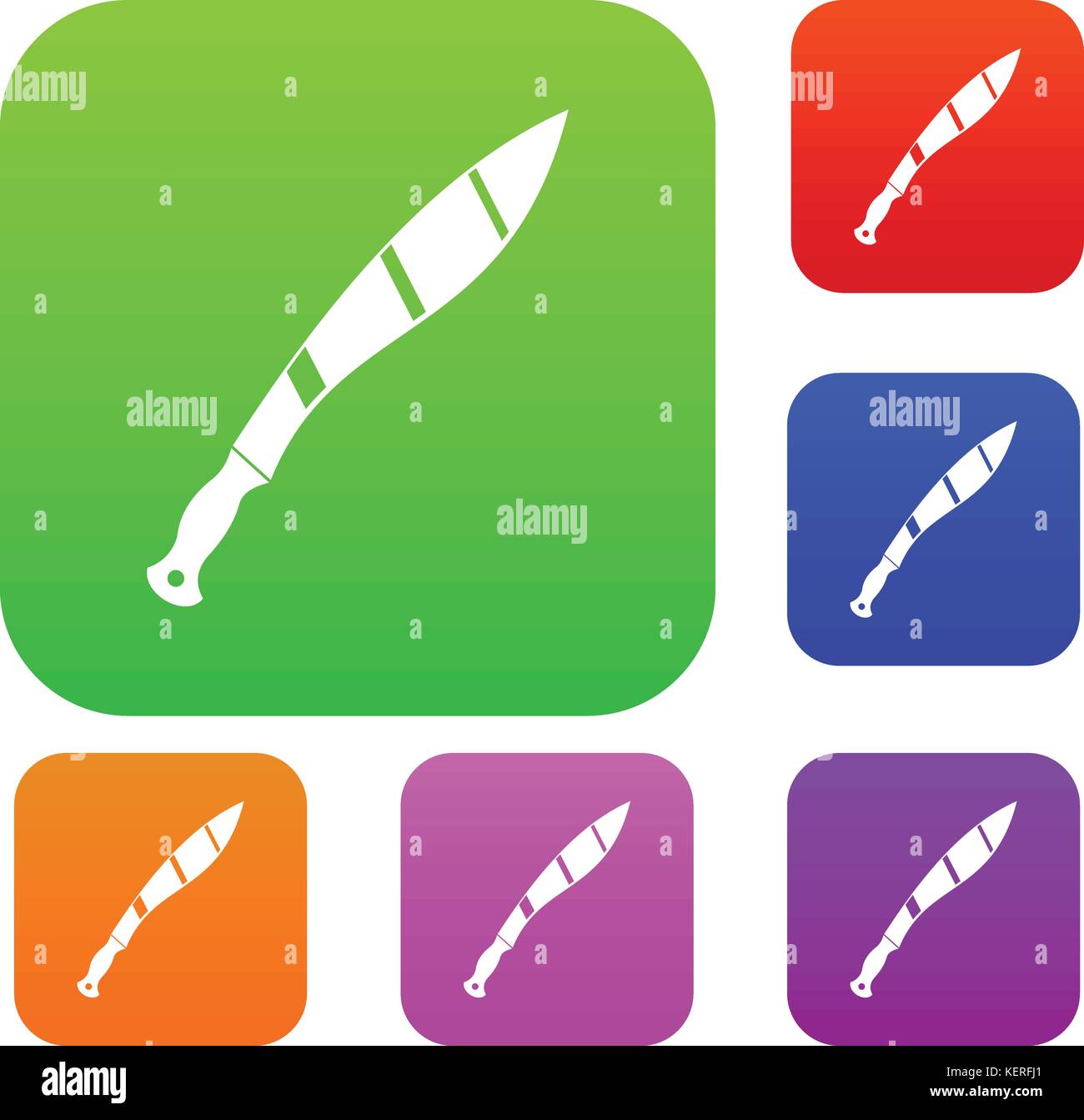 Crooked knife set color collection Stock Vector Image & Art - Alamy