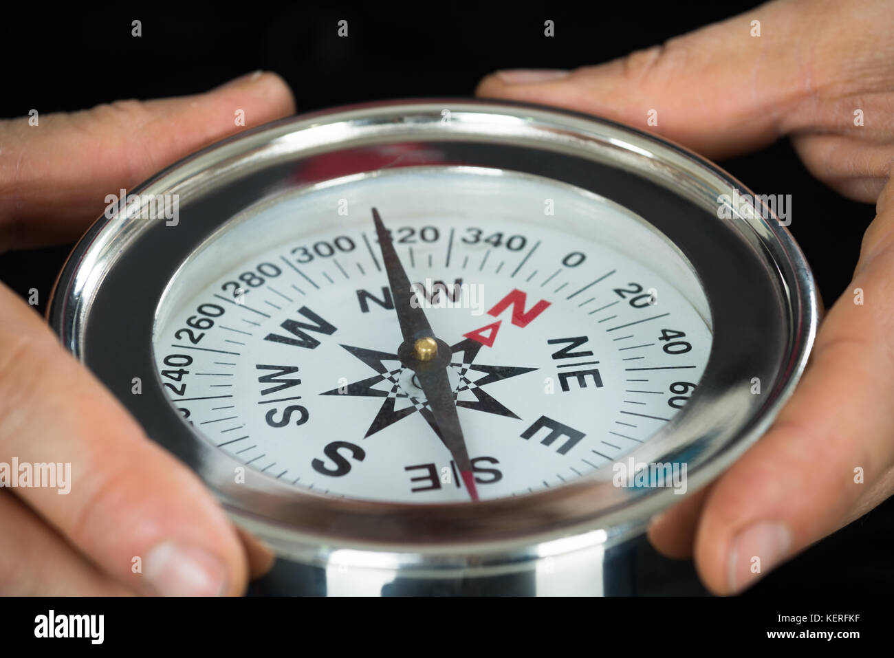 Close-up Photo Of Person Hand Holding Compass Stock Photo - Alamy