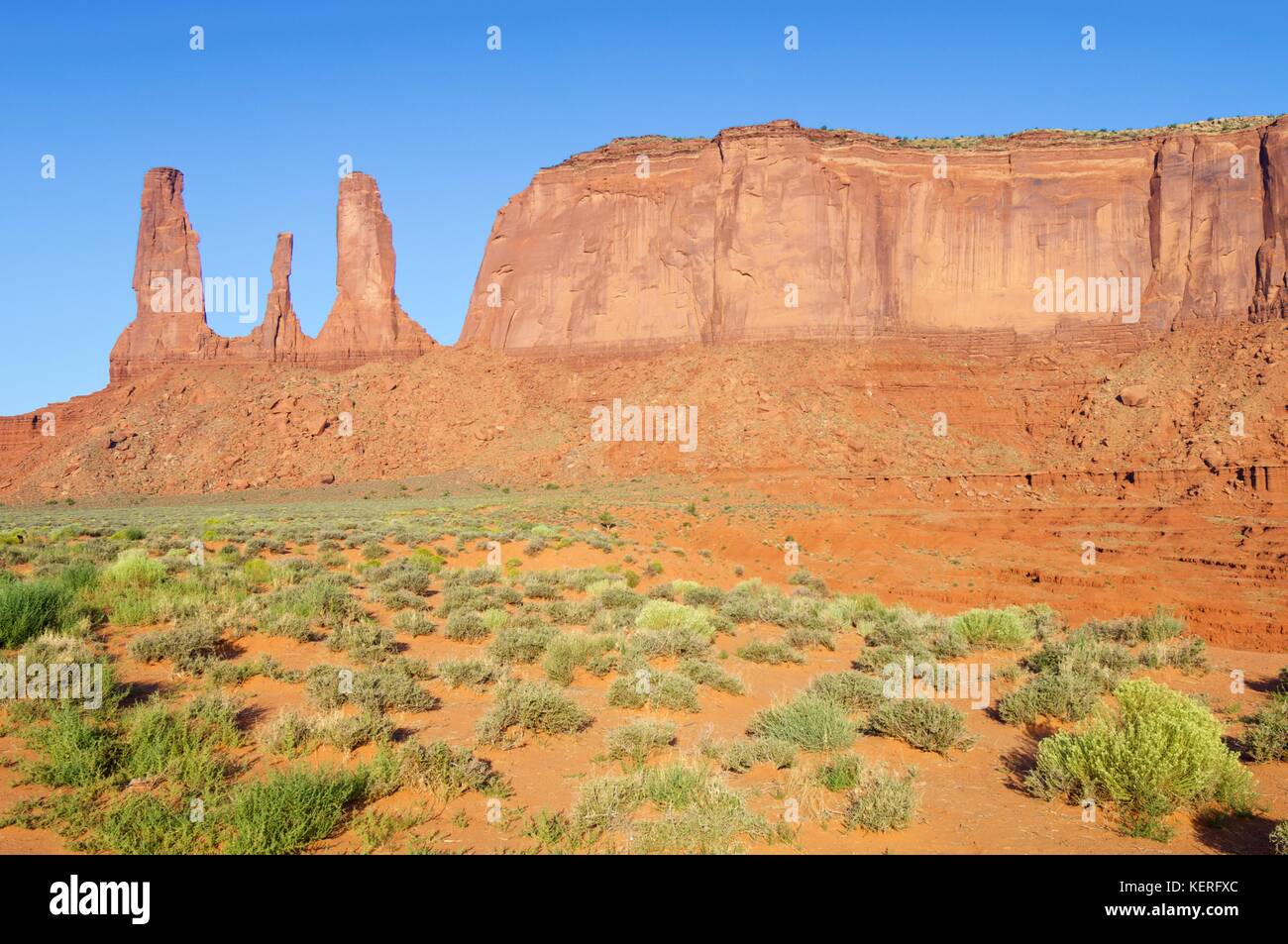 Sandstone tower in Monument Valley, Navajo Tribal Park, Usa Stock Photo ...