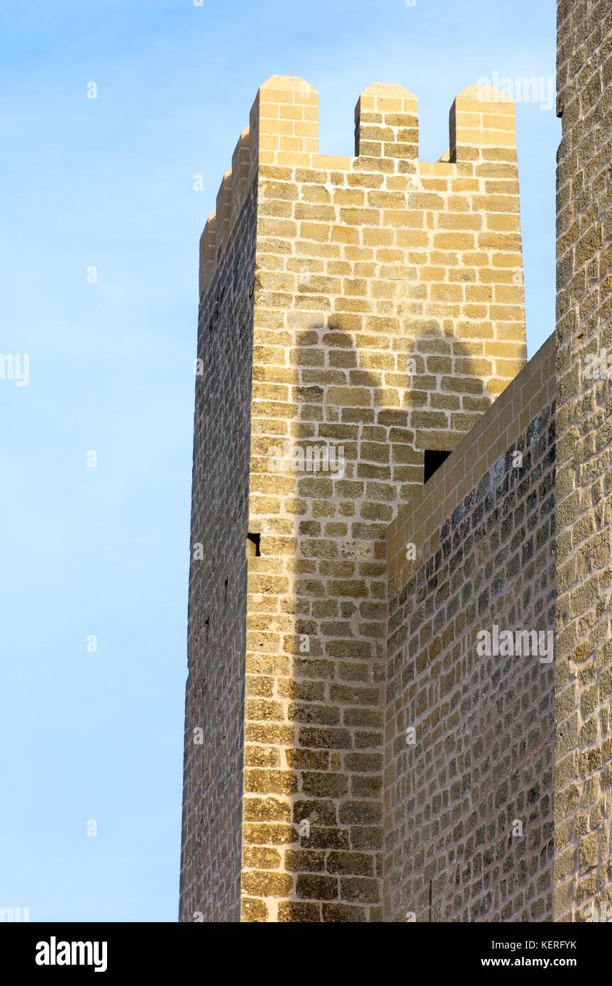 Castle in Sadaba with beauty sky in Saragossa, Aragon, Spain Stock ...