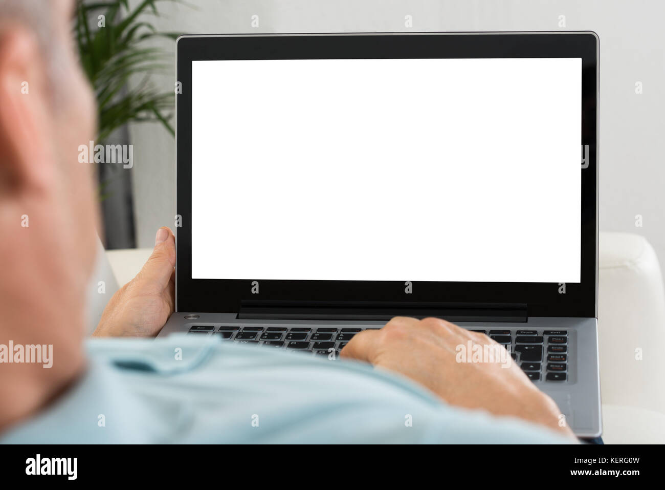 Laptop screen man hi-res stock photography and images - Alamy
