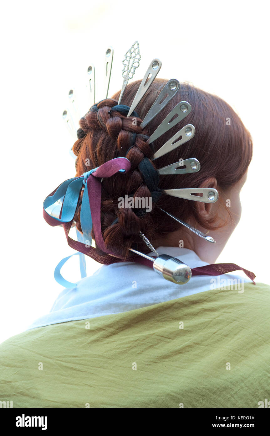 Italy, Lombardy, Guazze Popular Female Hairstyle in use Between the ...