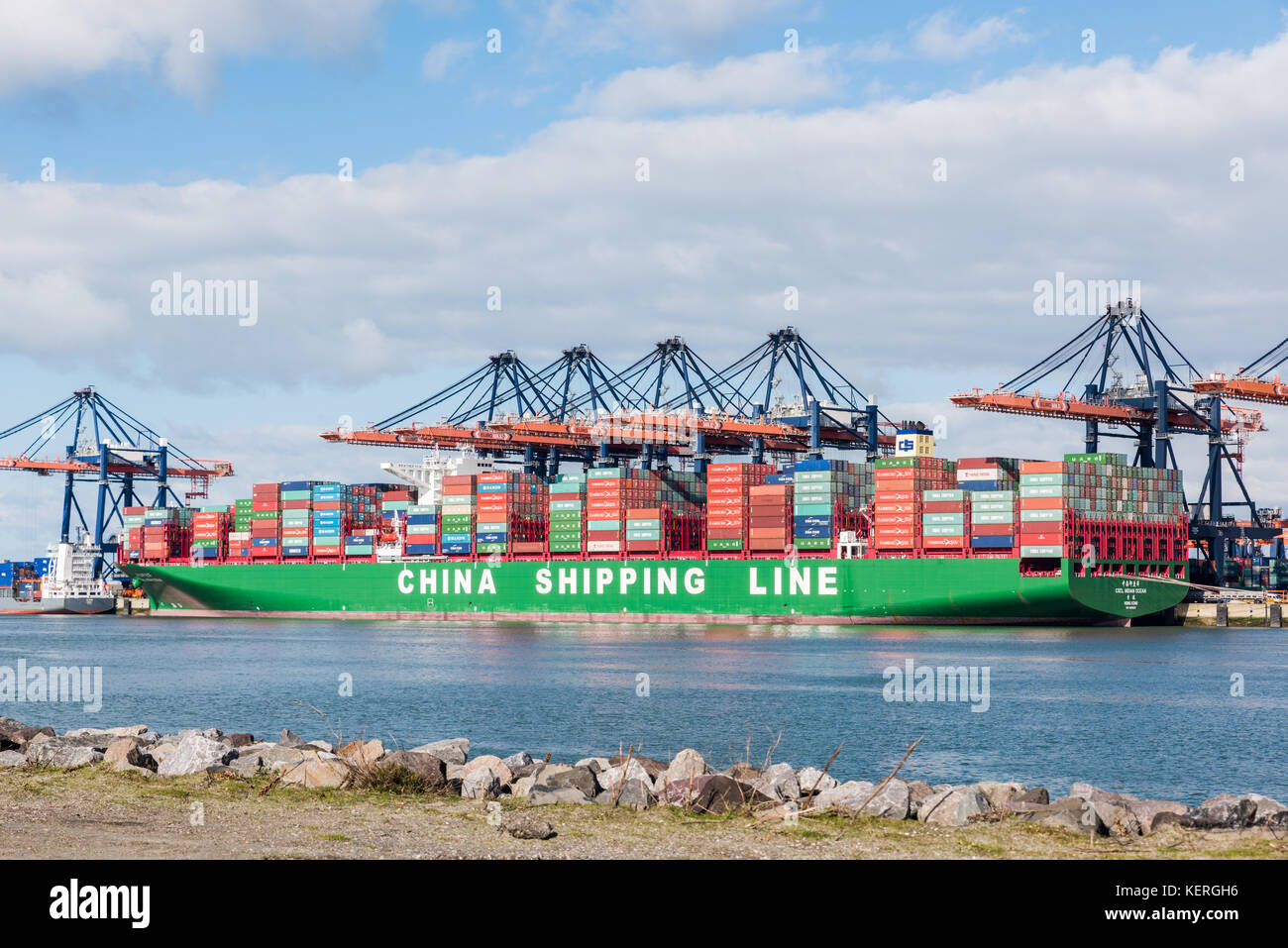ROTTERDAM, THE NETHERLANDS - FEBRUARY 15, 2016: The ultra large ...