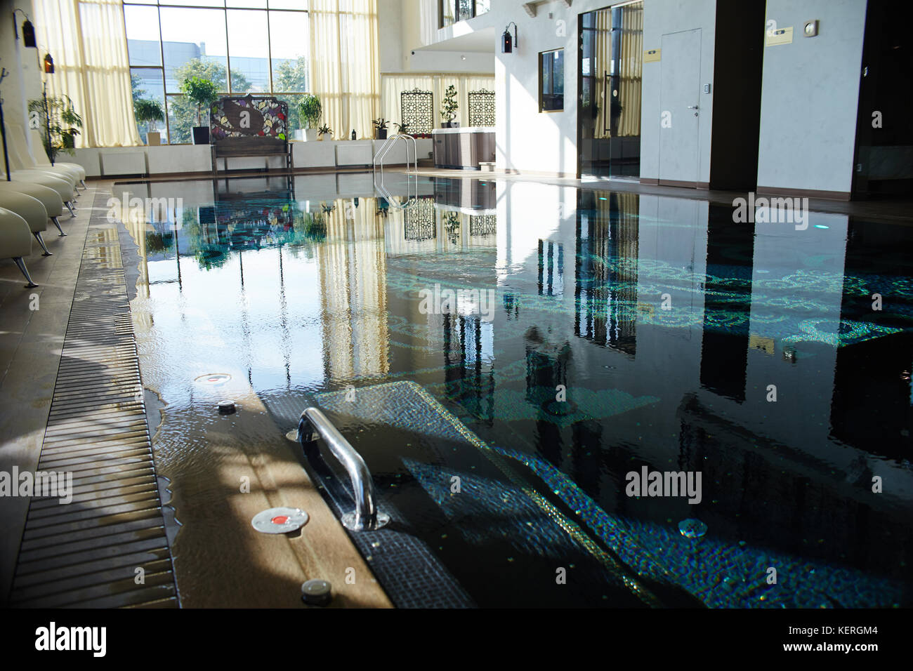 Luxury Swimming Pool Interior Stock Photo - Alamy
