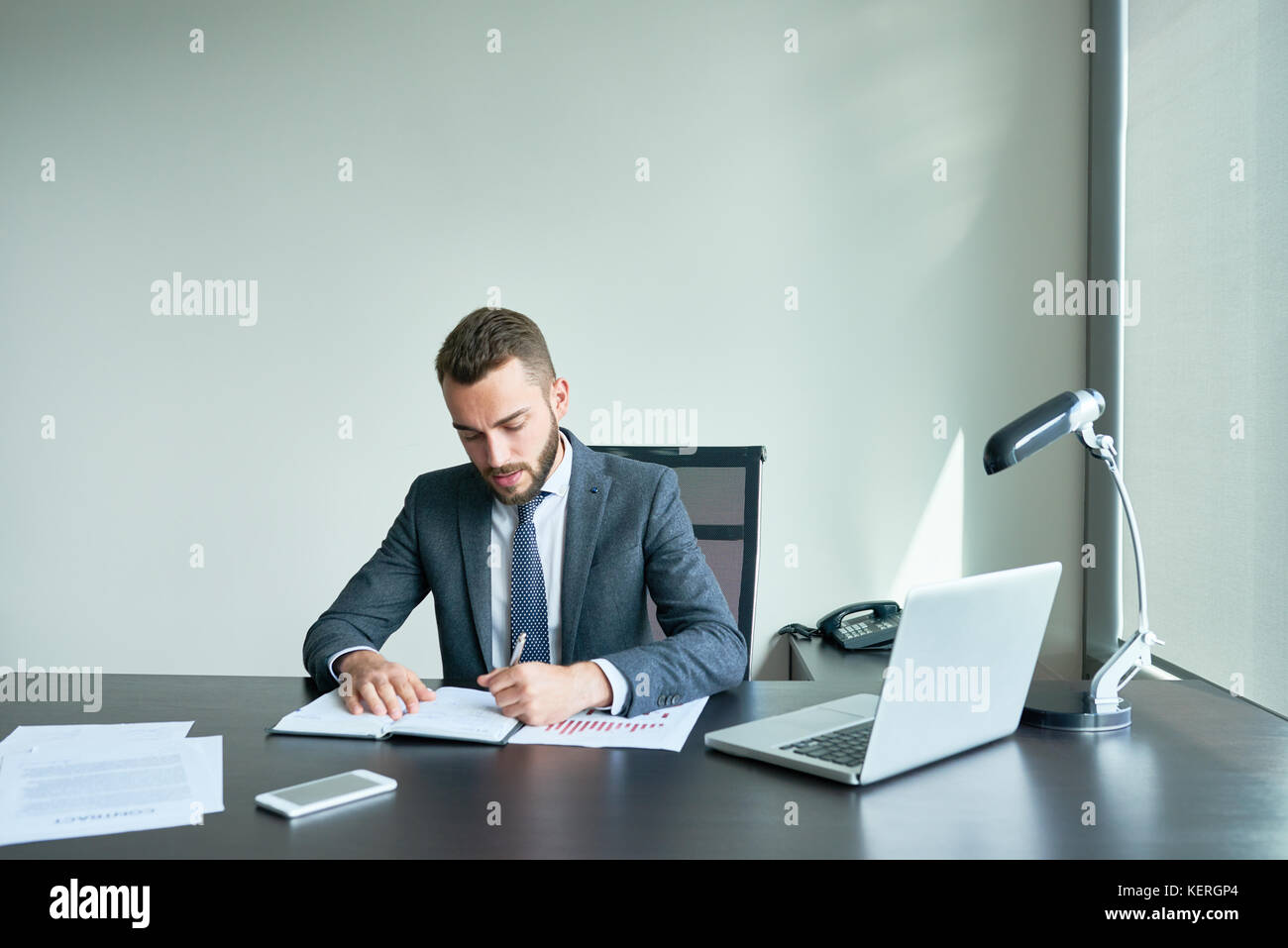 Young bearded businessman work hi-res stock photography and images - Alamy
