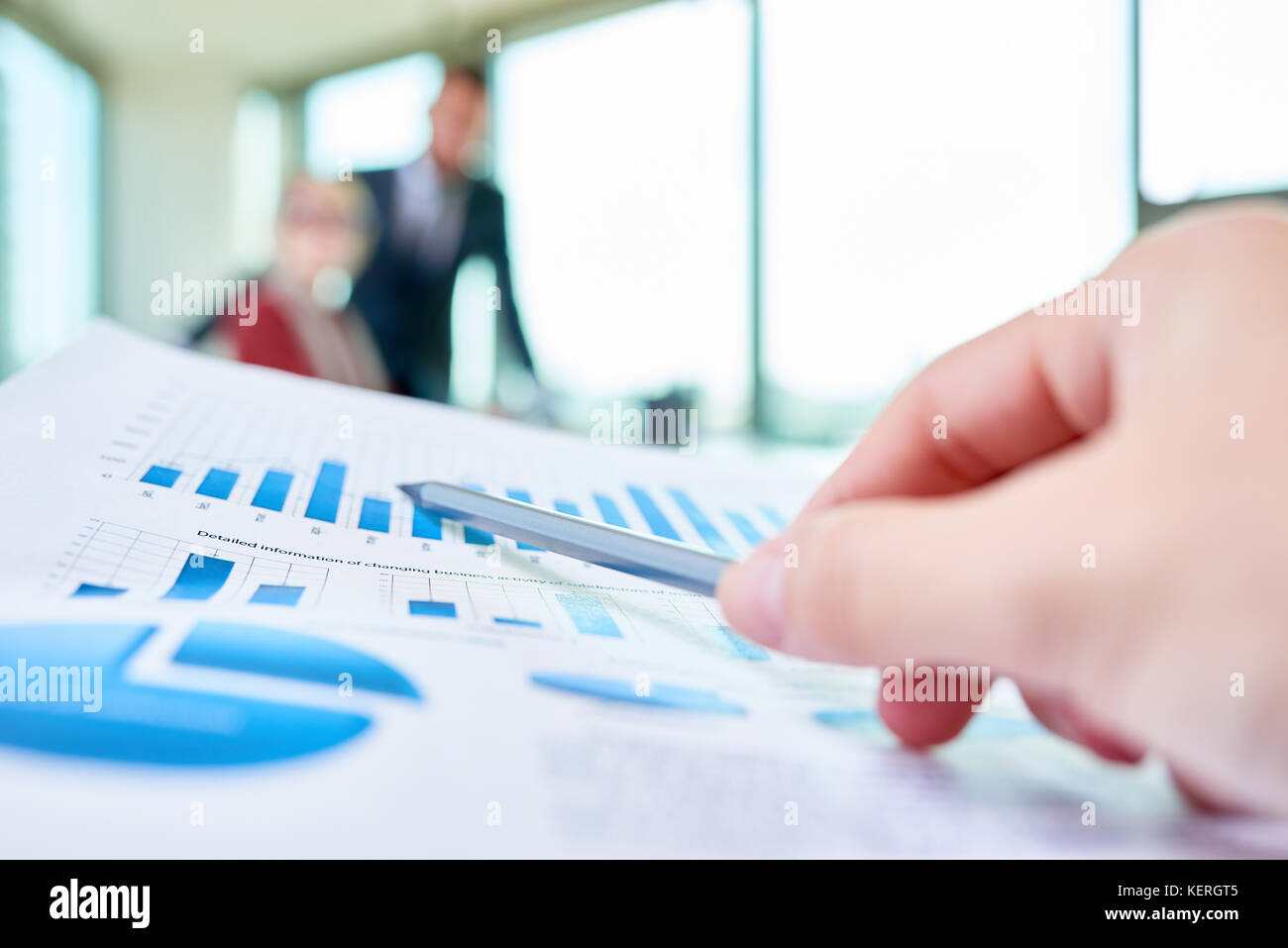 Studying Statistical Data Stock Photo - Alamy