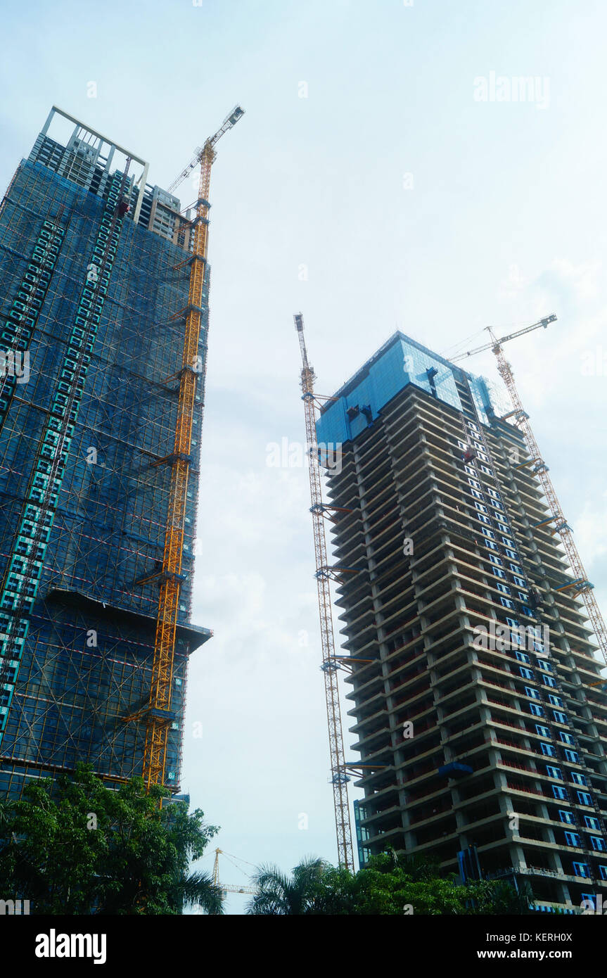 Residential buildings under construction, in Shenzhen, China Stock ...