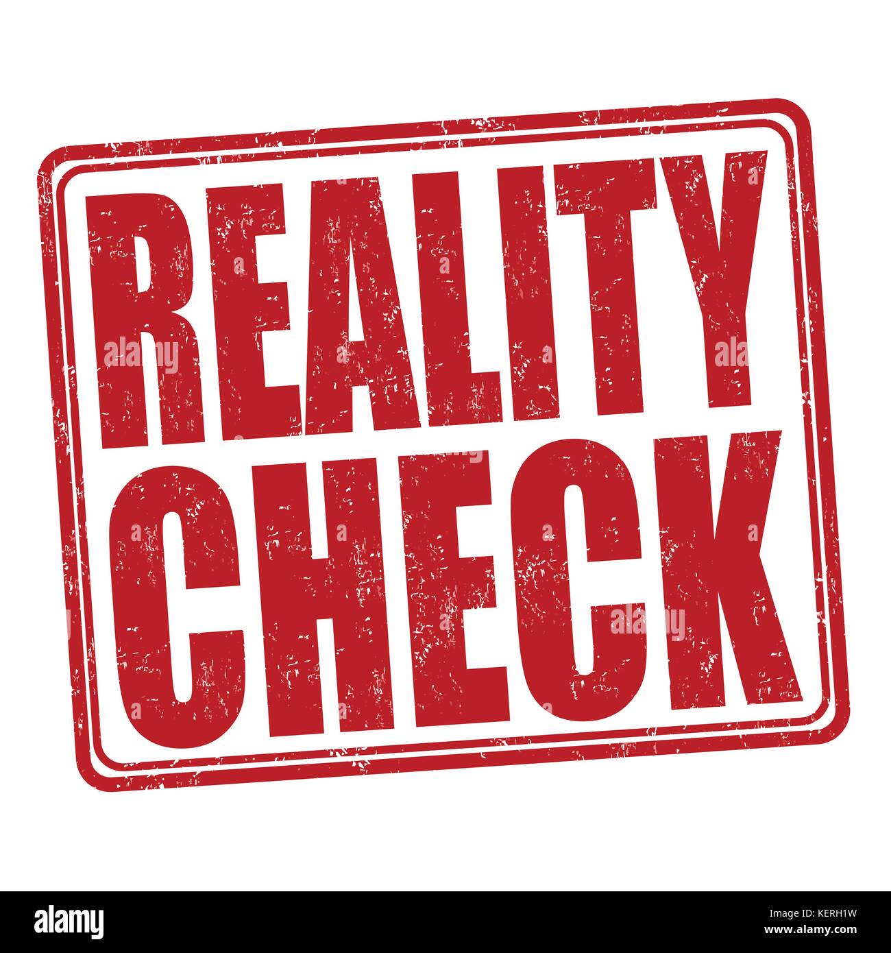 Reality check grunge rubber stamp on white background, vector ...