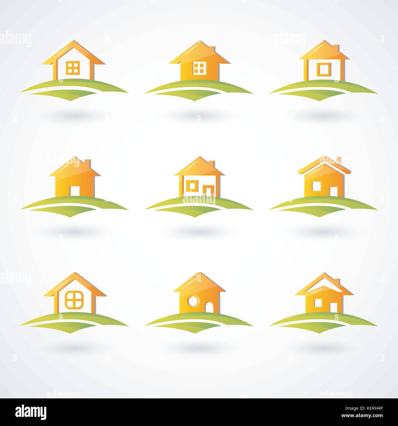 House on hill Stock Vector Images - Alamy