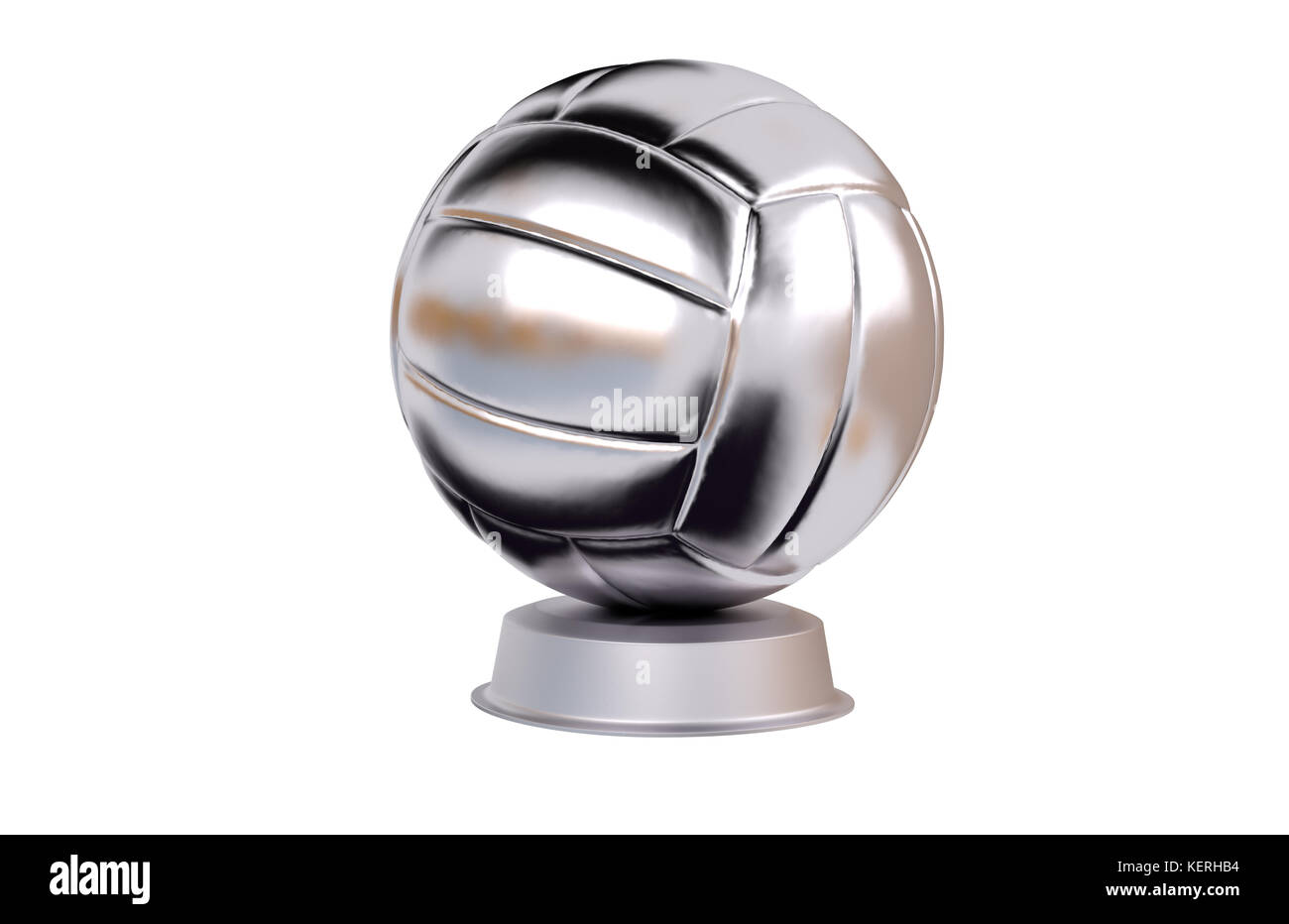 Volleyball Silver Trophy with a white background Stock Photo - Alamy