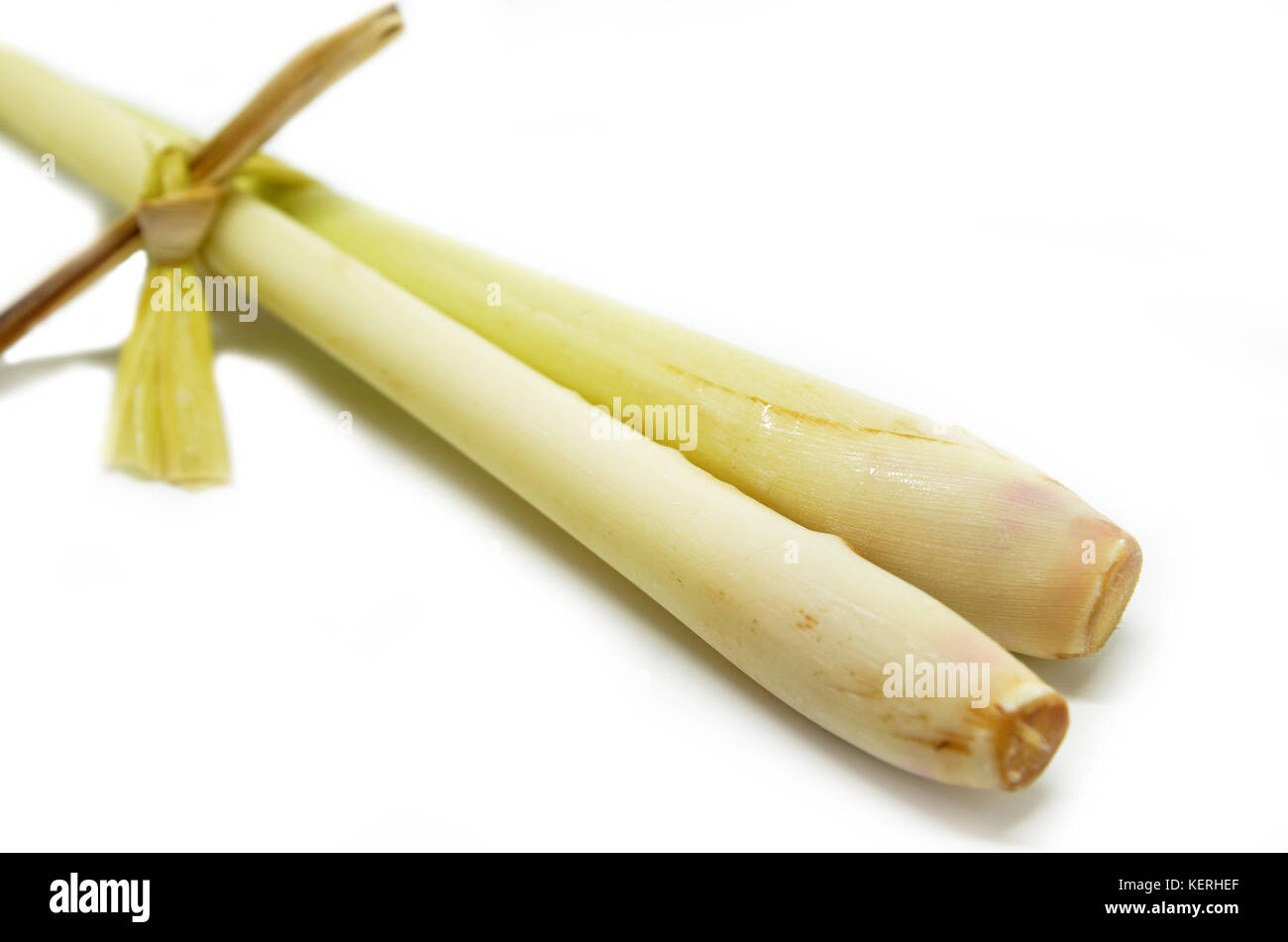 Fresh lemon grass on a white background Stock Photo - Alamy
