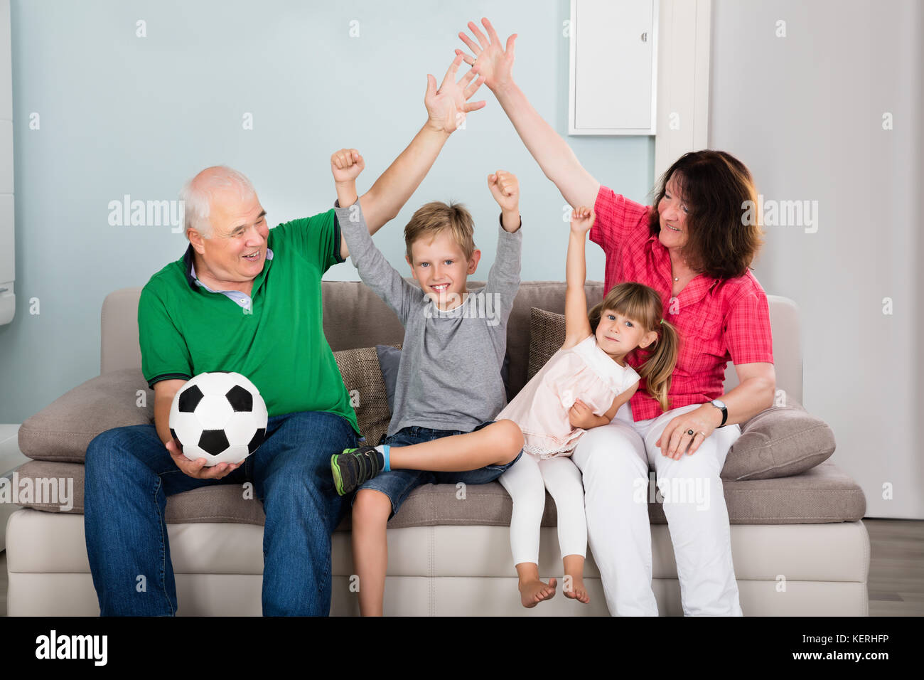 Family Watching Soccer