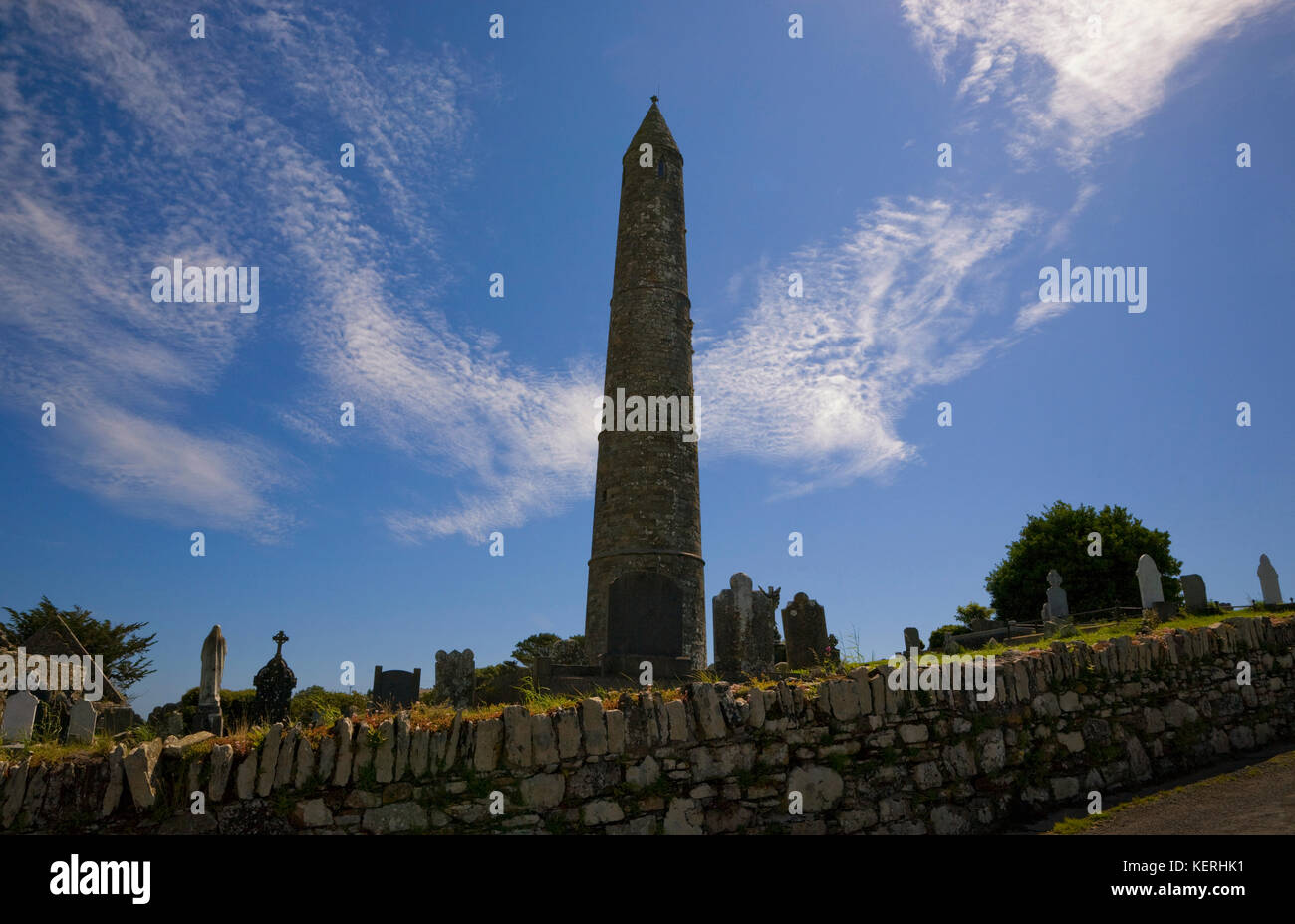 5th Century Round Tower, Cathedral of St Declan's 5th Century Monastic ...