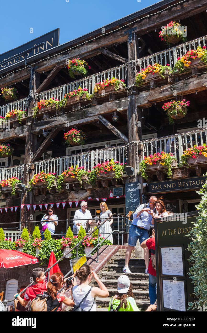 England, London, Tower Hamlets, St.Katharine Docks, The Dickens Inn Pub ...
