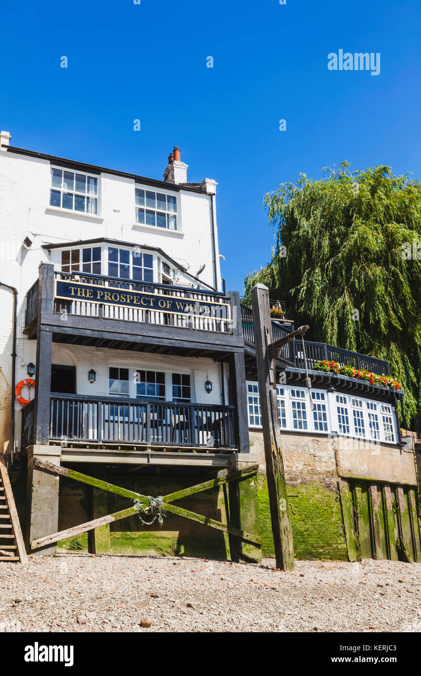England, London, Wapping, The Prospect of Whitby Riverside Pub Stock ...