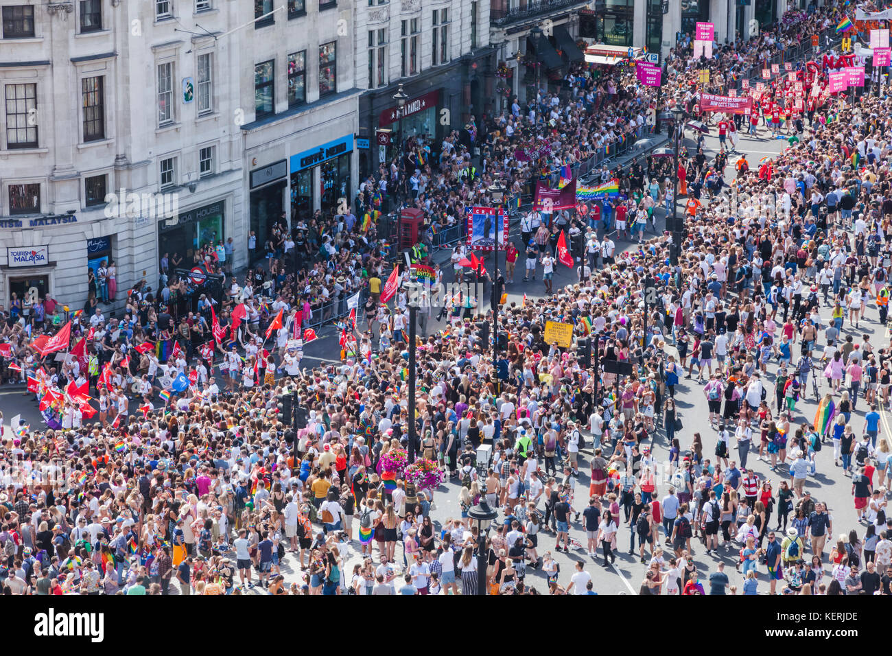 England, London, Trafalgar Square, London Pride Festival Parade Stock ...