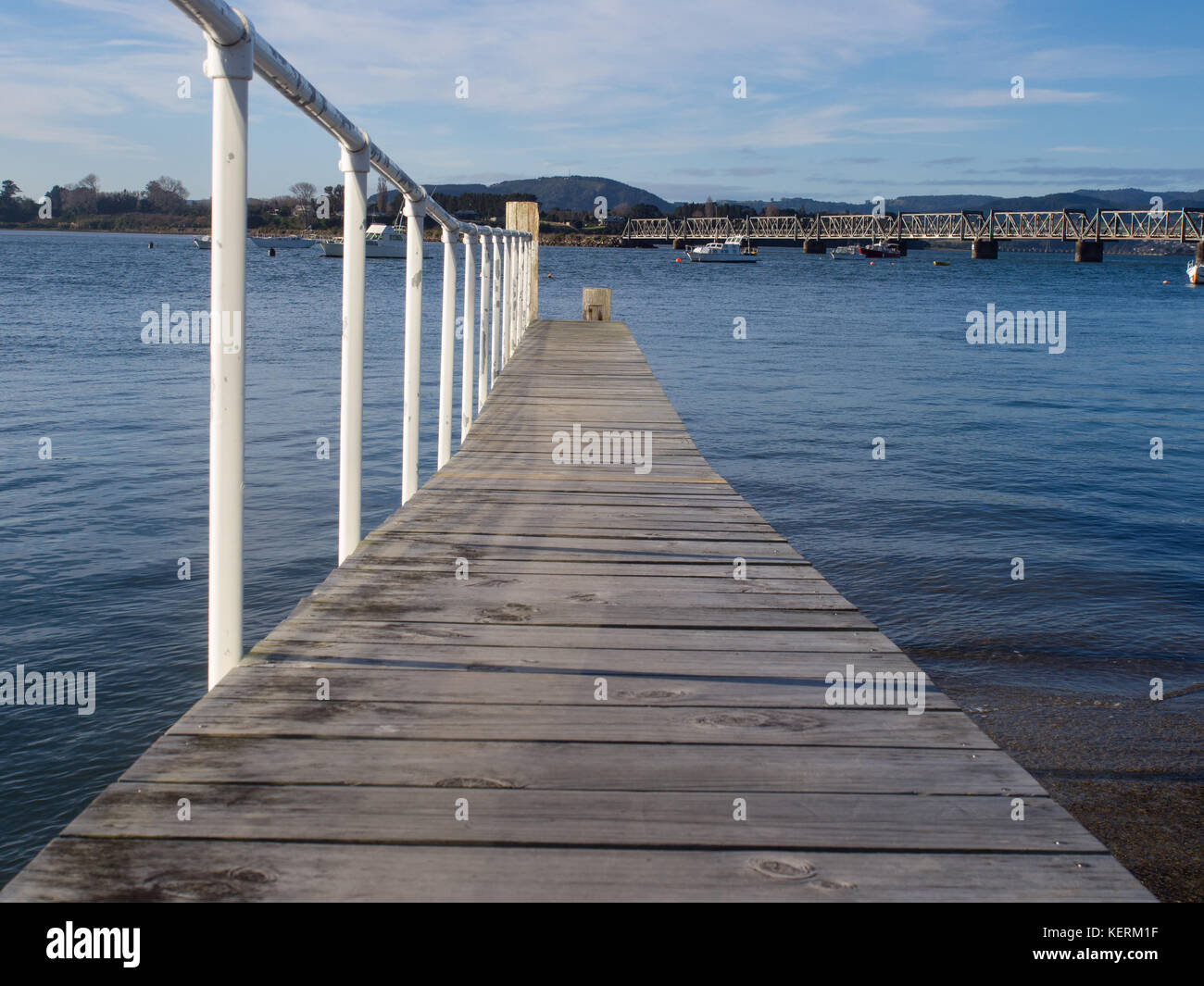 Jetty Into The Harbour Stock Photo - Alamy