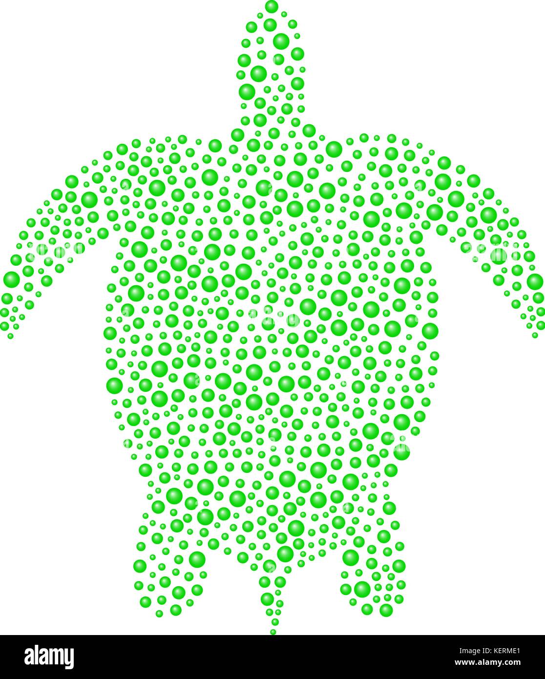 Turtle in green design on white background Stock Vector Image & Art - Alamy