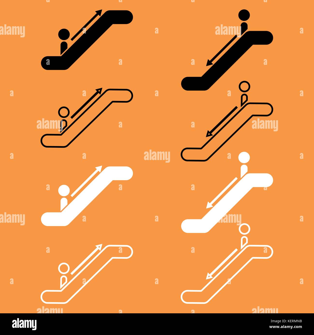 Mall escalator Stock Vector Images - Alamy