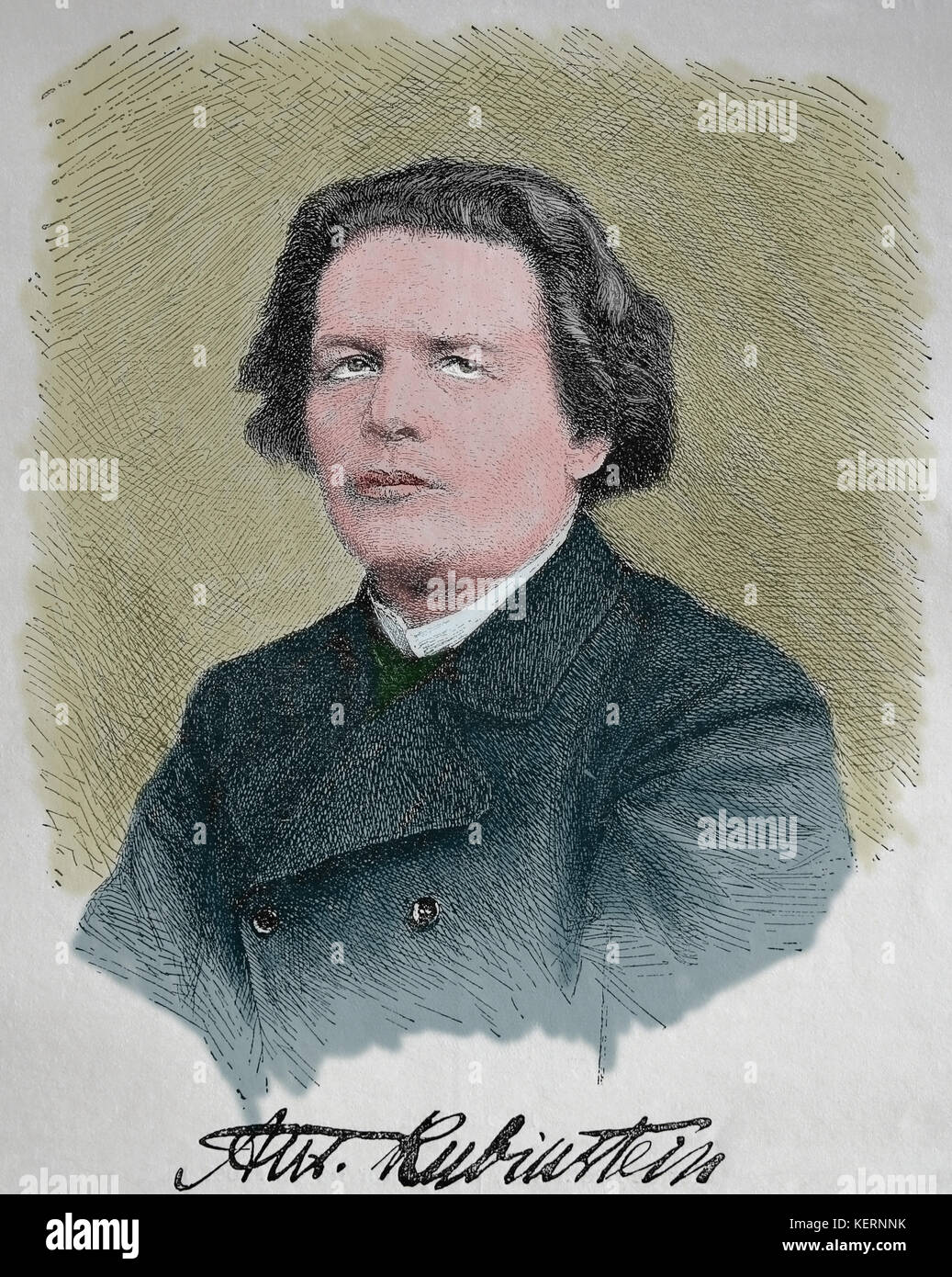 Anton Rubinstein (1829-1894). Russian pianist, composer and conductor ...