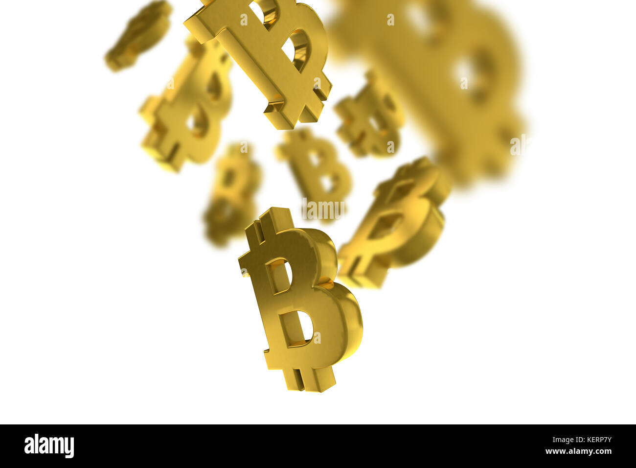 Bitcoin digital currency symbol concept. 3D Rendering Stock Photo - Alamy