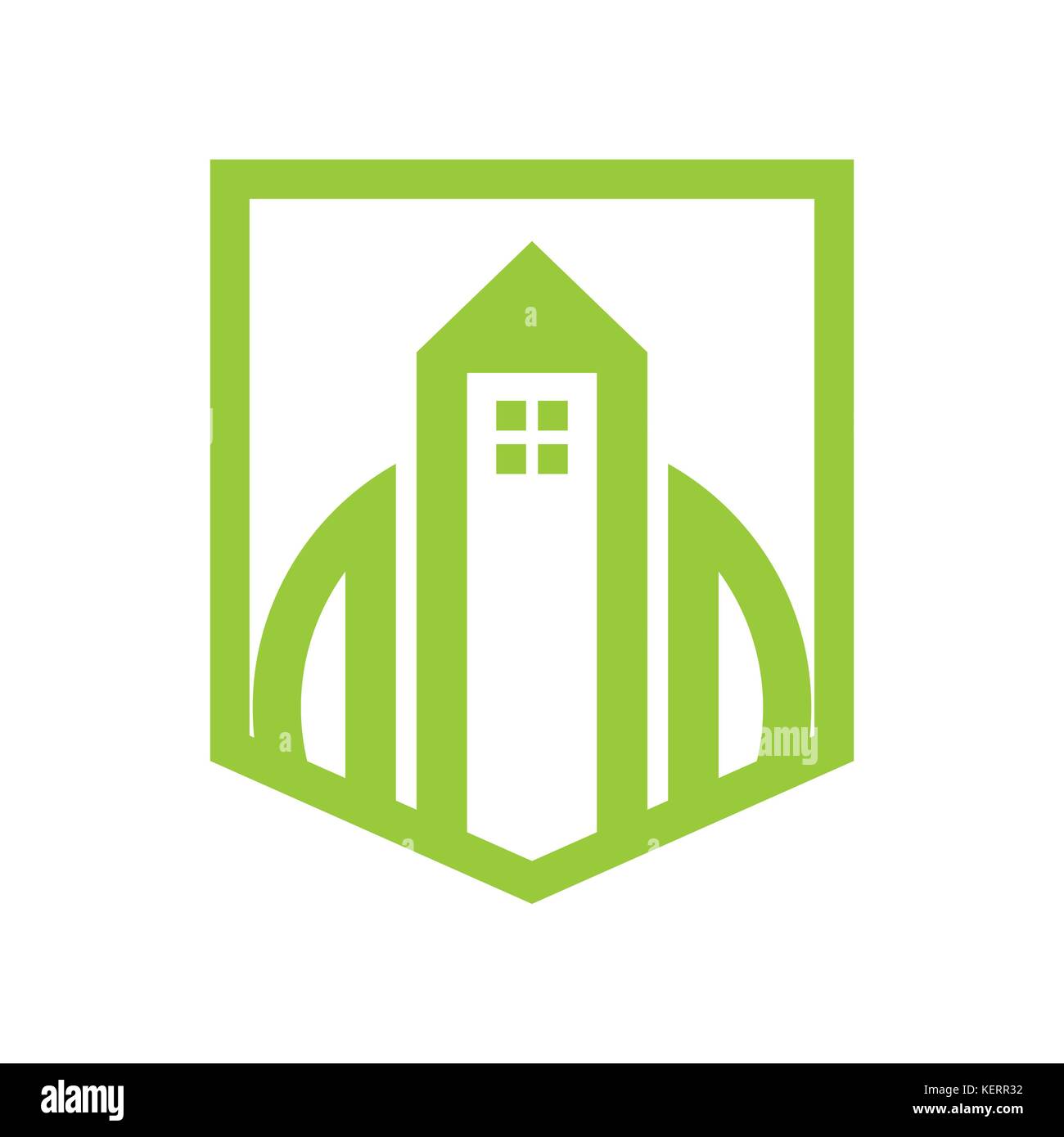 Green roof skyscraper Stock Vector Images - Alamy