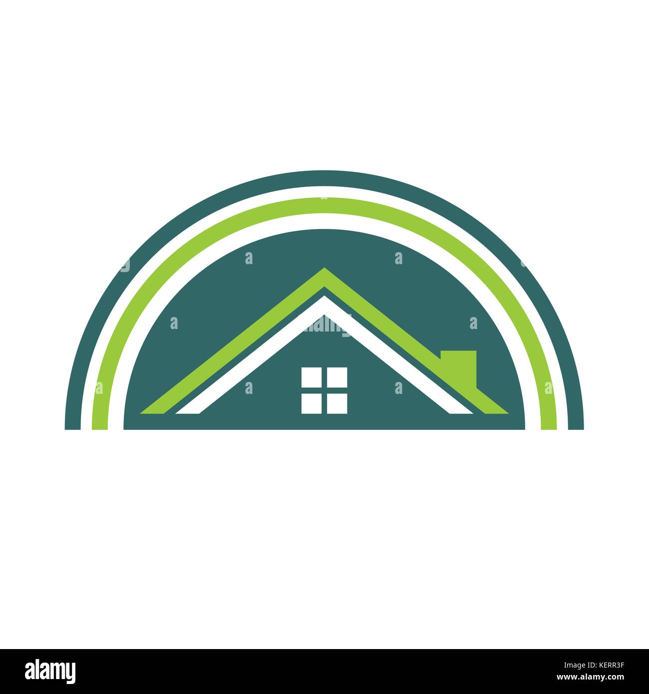 Green Skyline House Stock Vector Image & Art - Alamy
