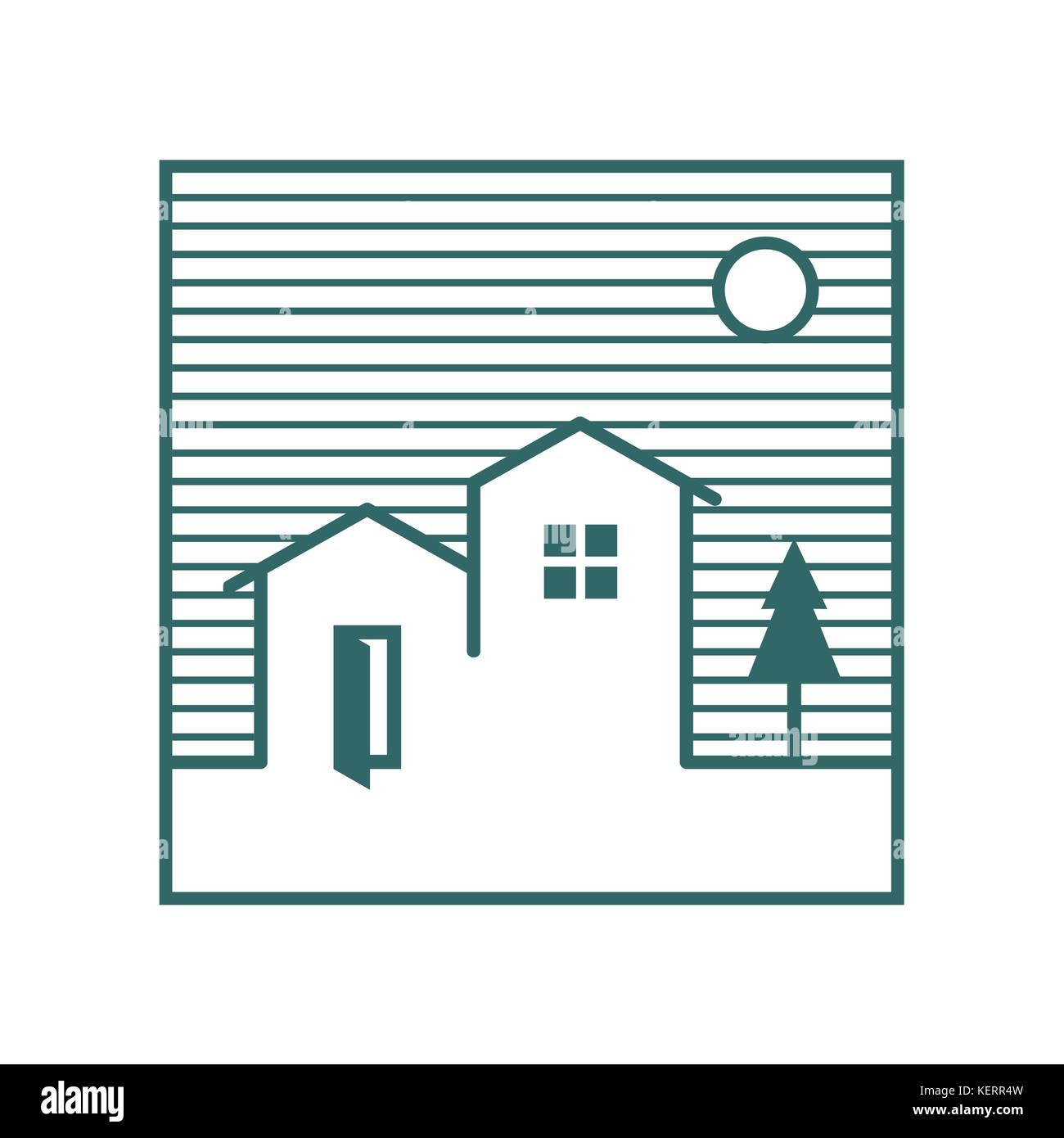 Village Garden Simple Illustration Stock Vector Image & Art - Alamy