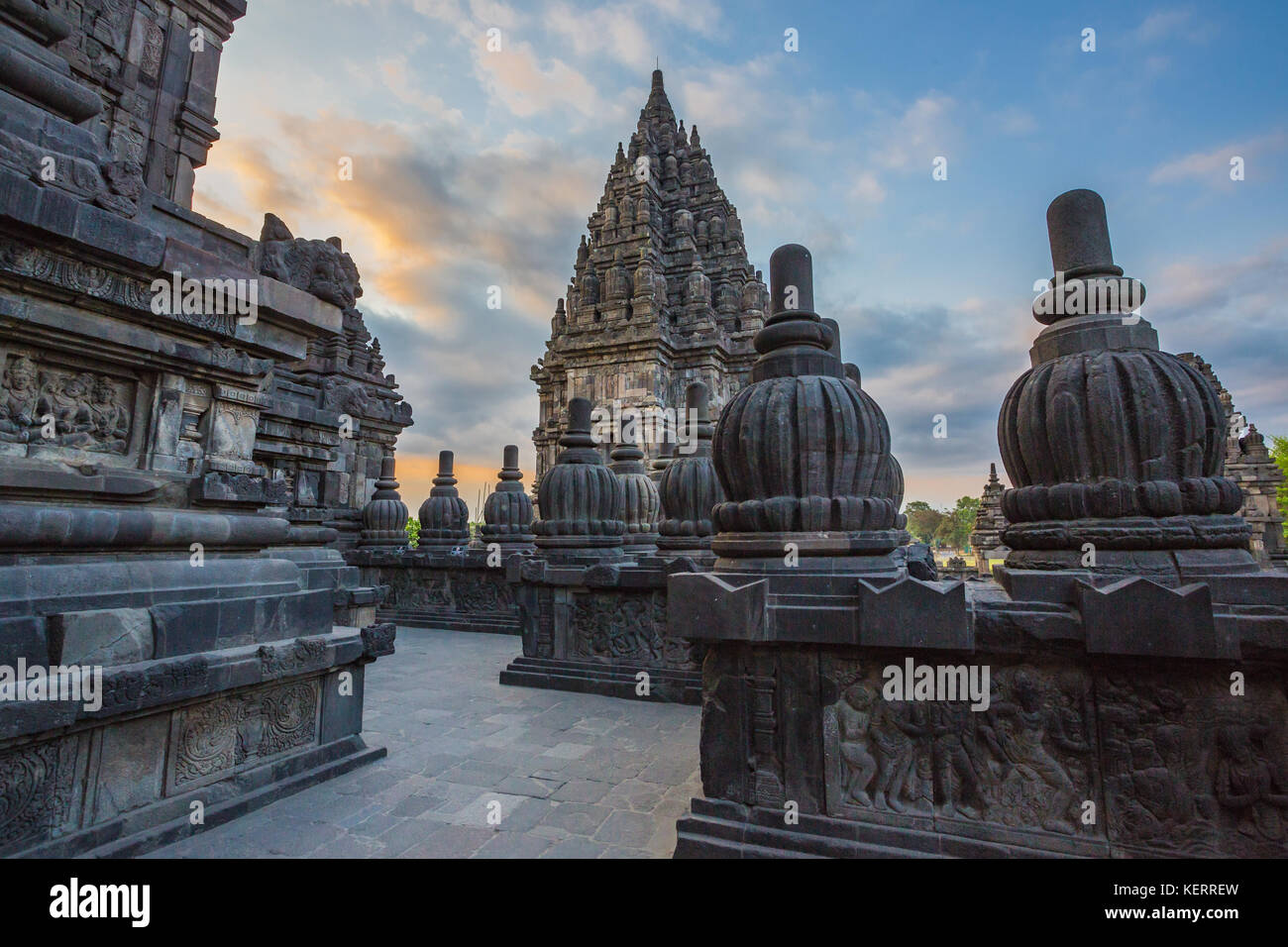Prambanan, a 9th-century Hindu temple compound in Central Java ...