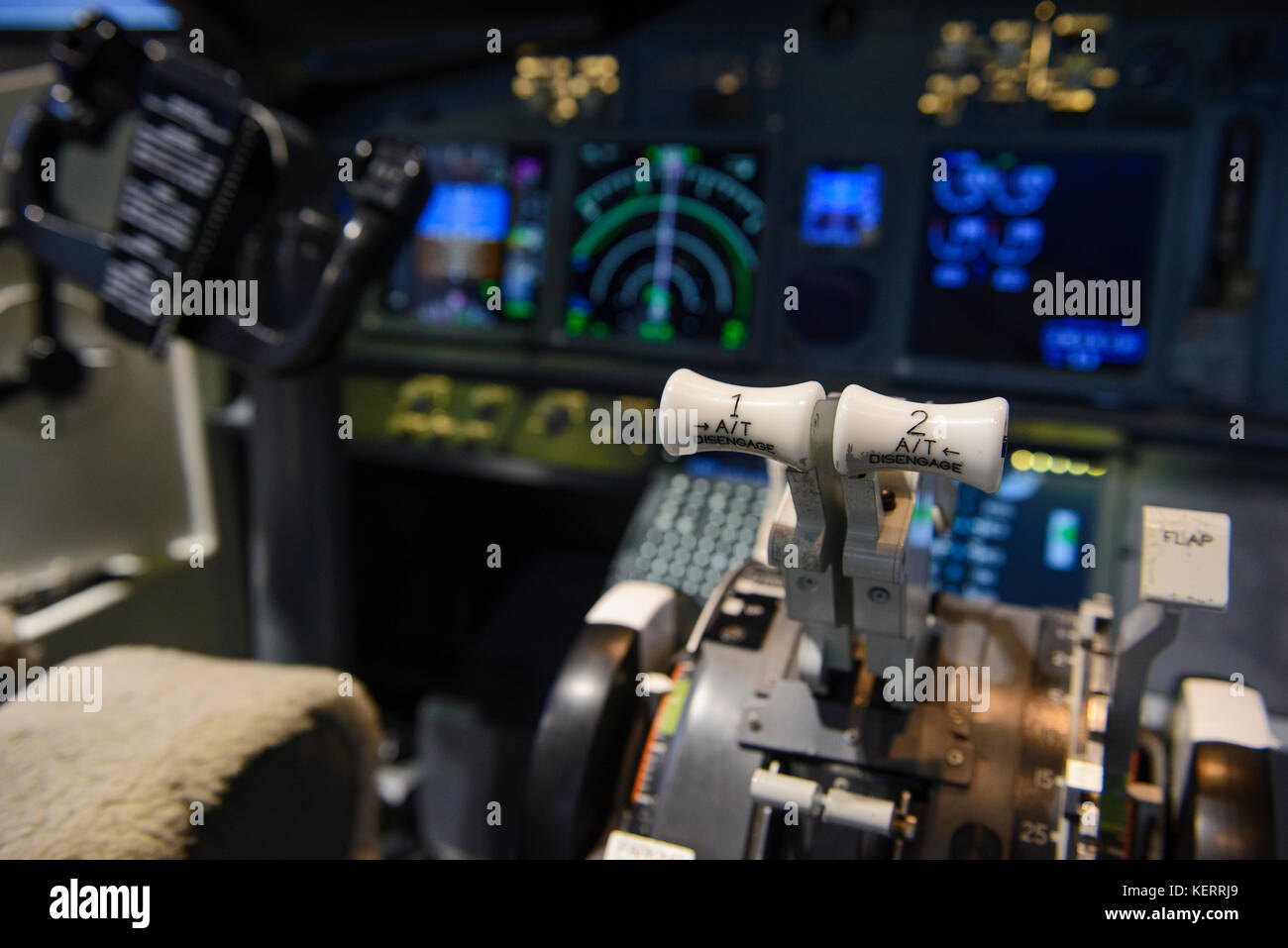 Engine control in the cockpit of an airliner Stock Photo - Alamy