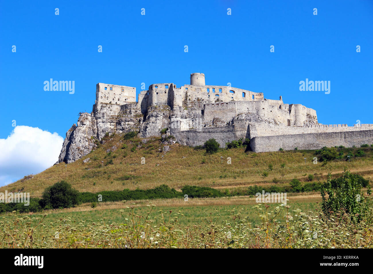 Ruins of Spis Castle (Spissky hrad) in Slovakia, one of the biggest ...