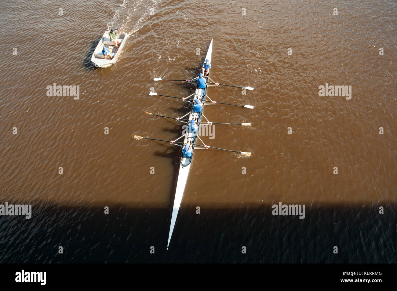 Rowing on River Stock Photo - Alamy