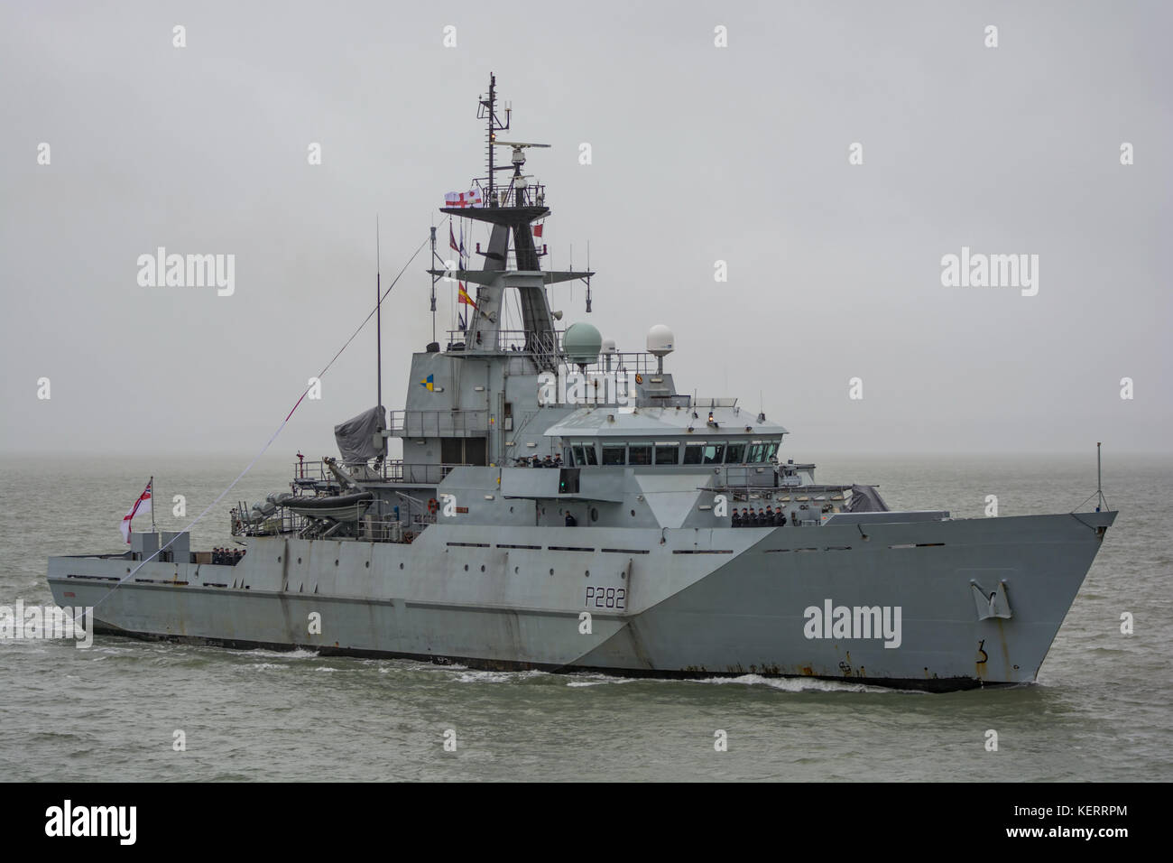 The now re-commissioned British Royal Navy OPV HMS Severn, arriving at ...