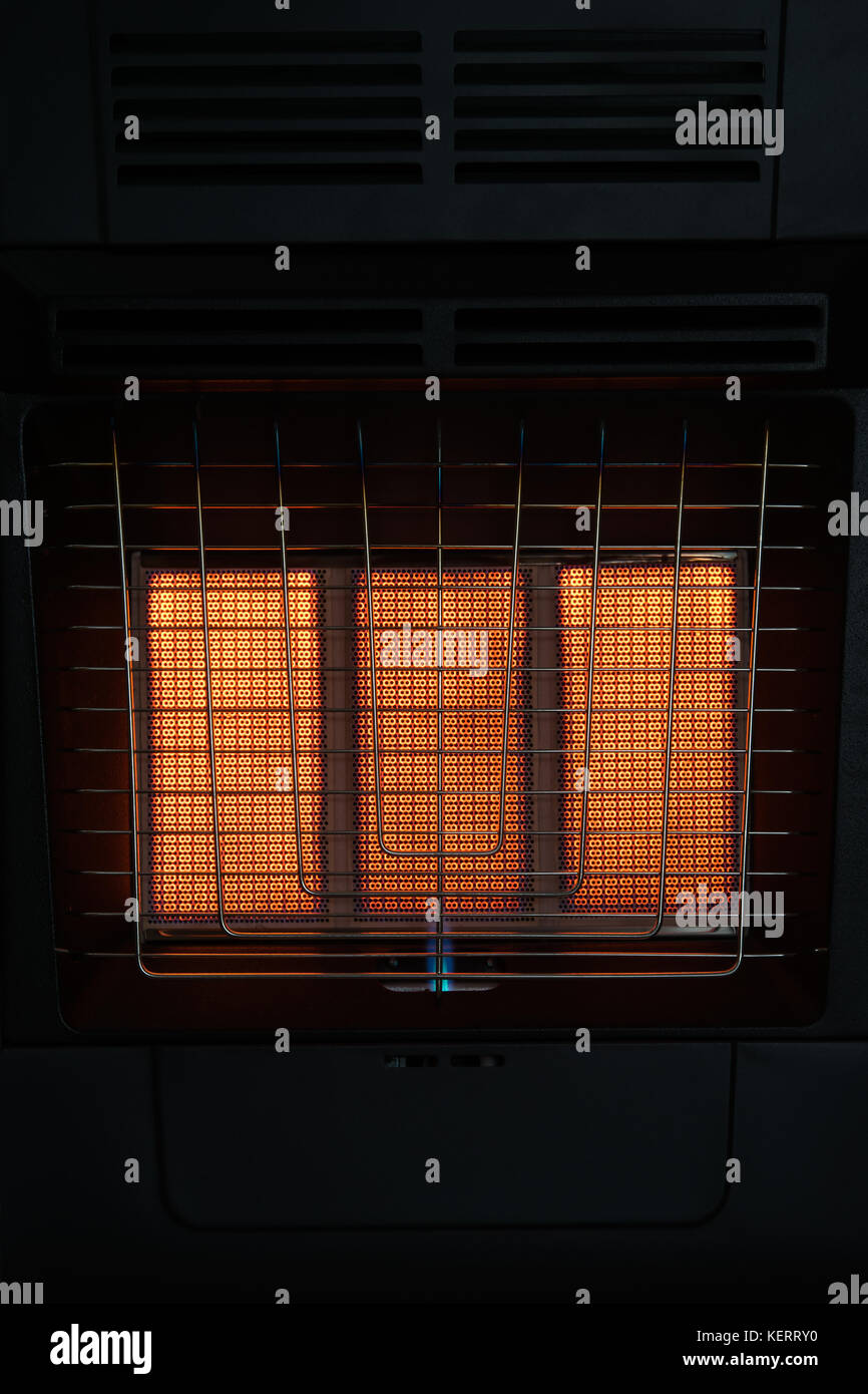 background gas furnace close-up burning gas Stock Photo - Alamy