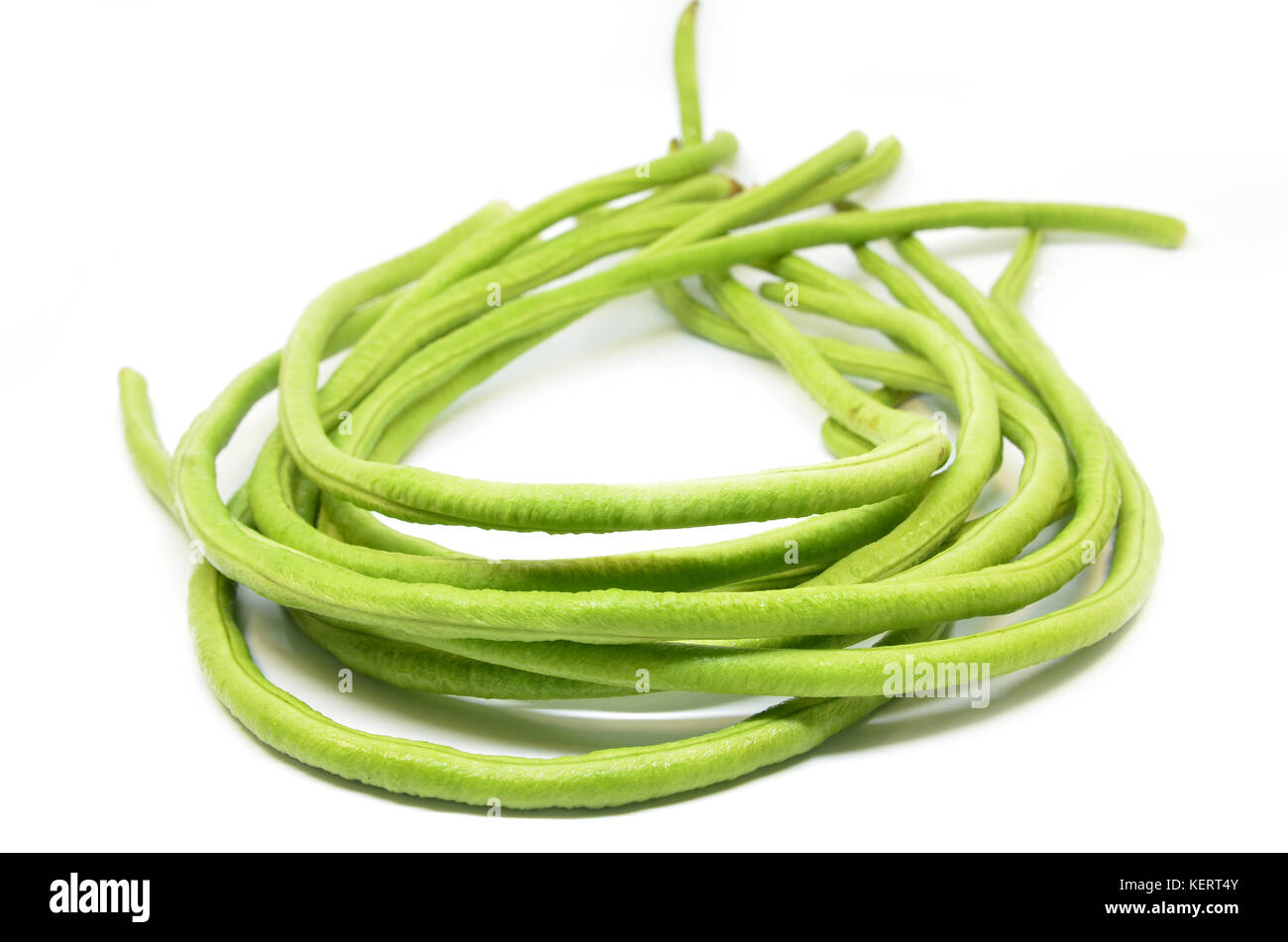 Yard long bean isolated on white background Stock Photo - Alamy