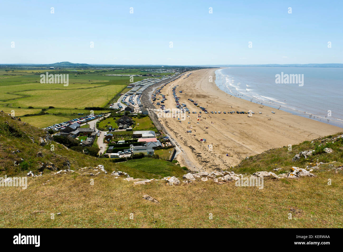 Brean Beach from Brean Down, Somerset, England Stock Photo - Alamy