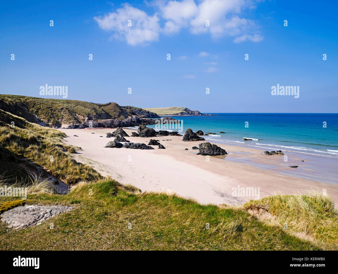 Beautiful Sangomore beach (also called Sango Sands),at Durness ...