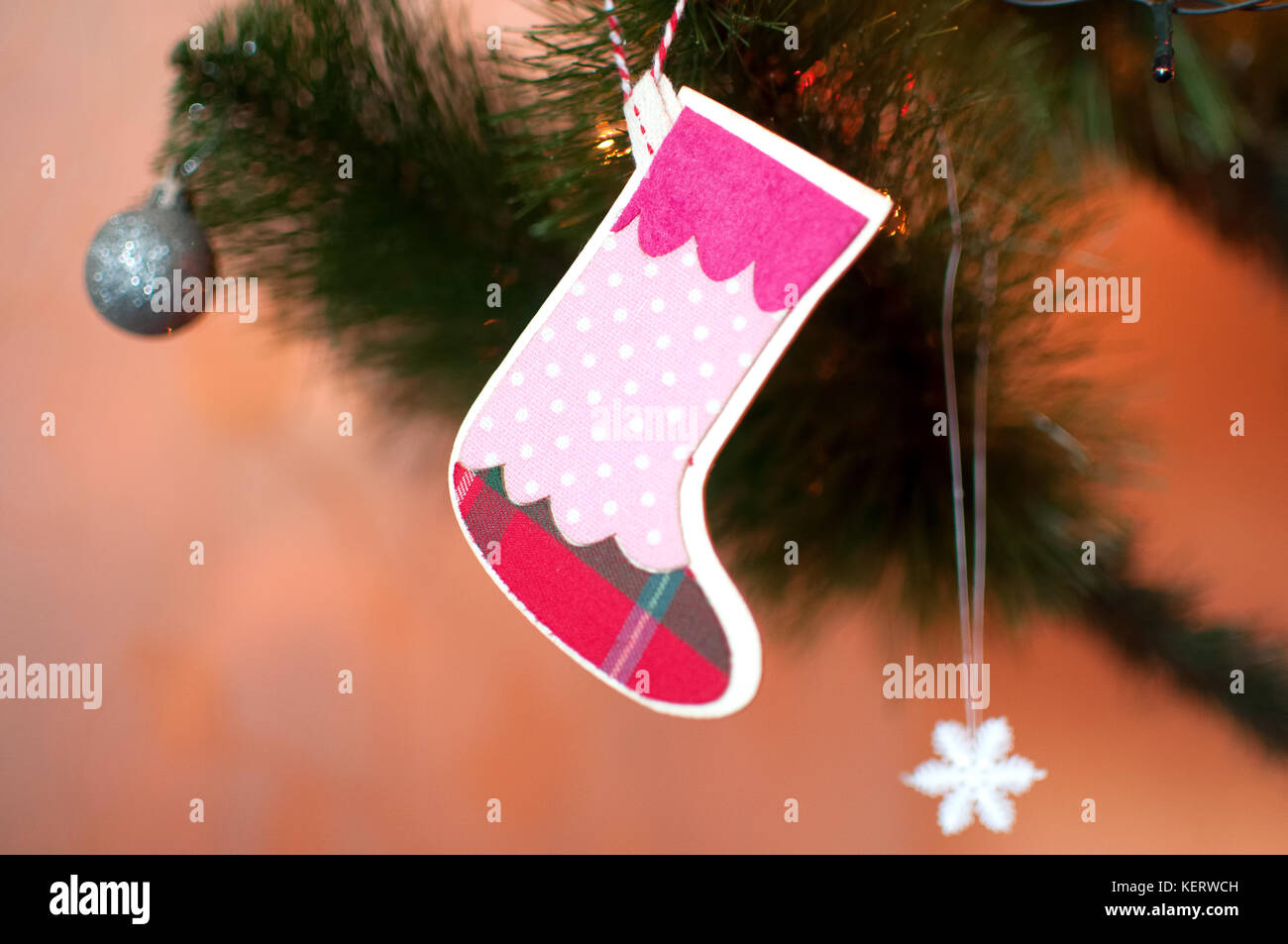 Hanging christmas boot tree decoration hi-res stock photography and ...