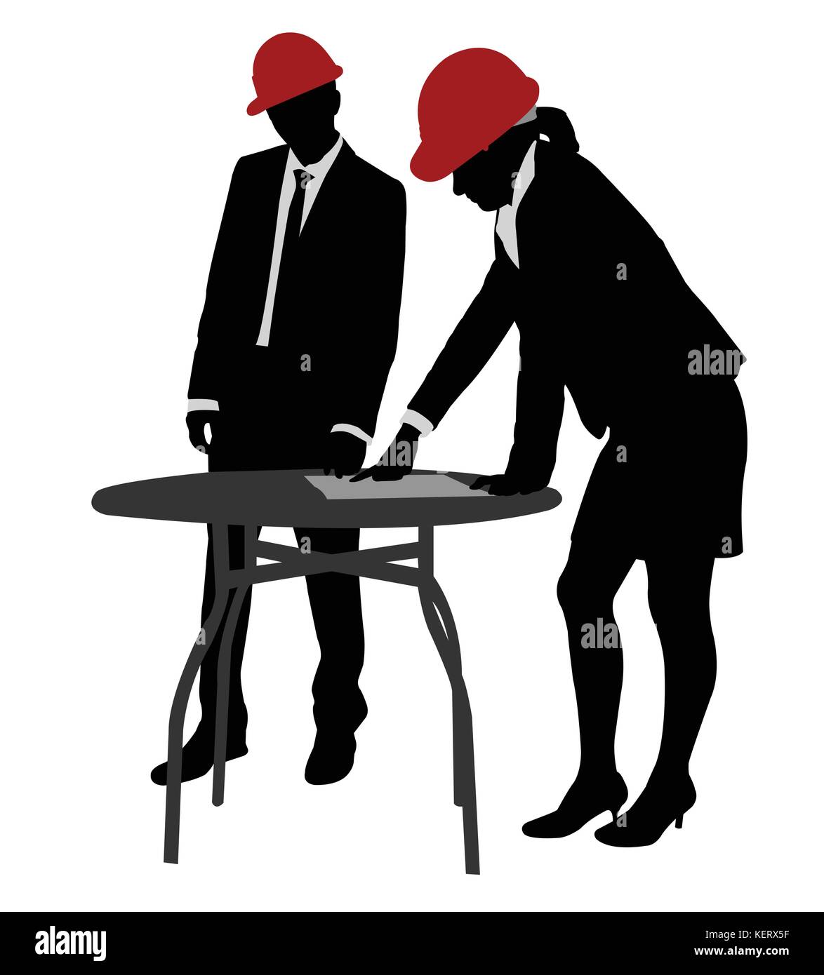 Construction project manager vector Cut Out Stock Images & Pictures - Alamy