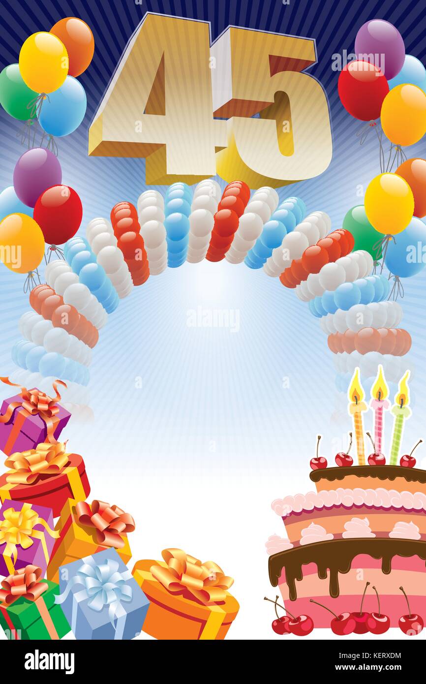 Happy birthday 45th birthday hi-res stock photography and images - Alamy