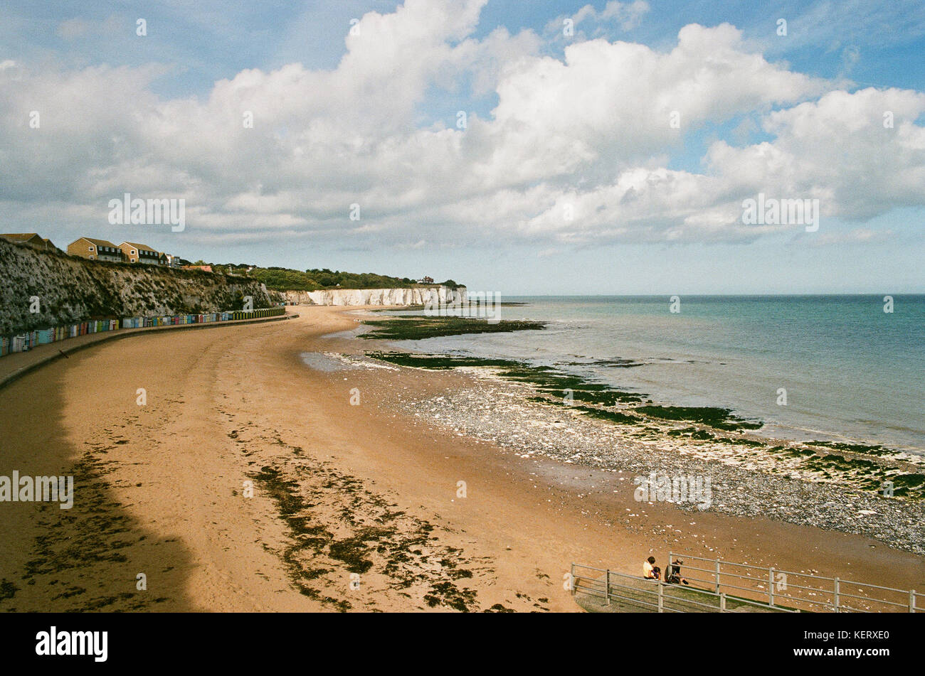 East Kent coastline near Broadstairs on the Isle of Thanet, Kent ...