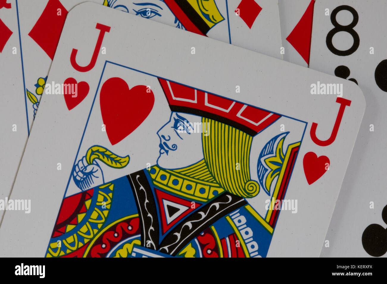 Playing Cards Ace King Queen High Resolution Stock Photography and ...