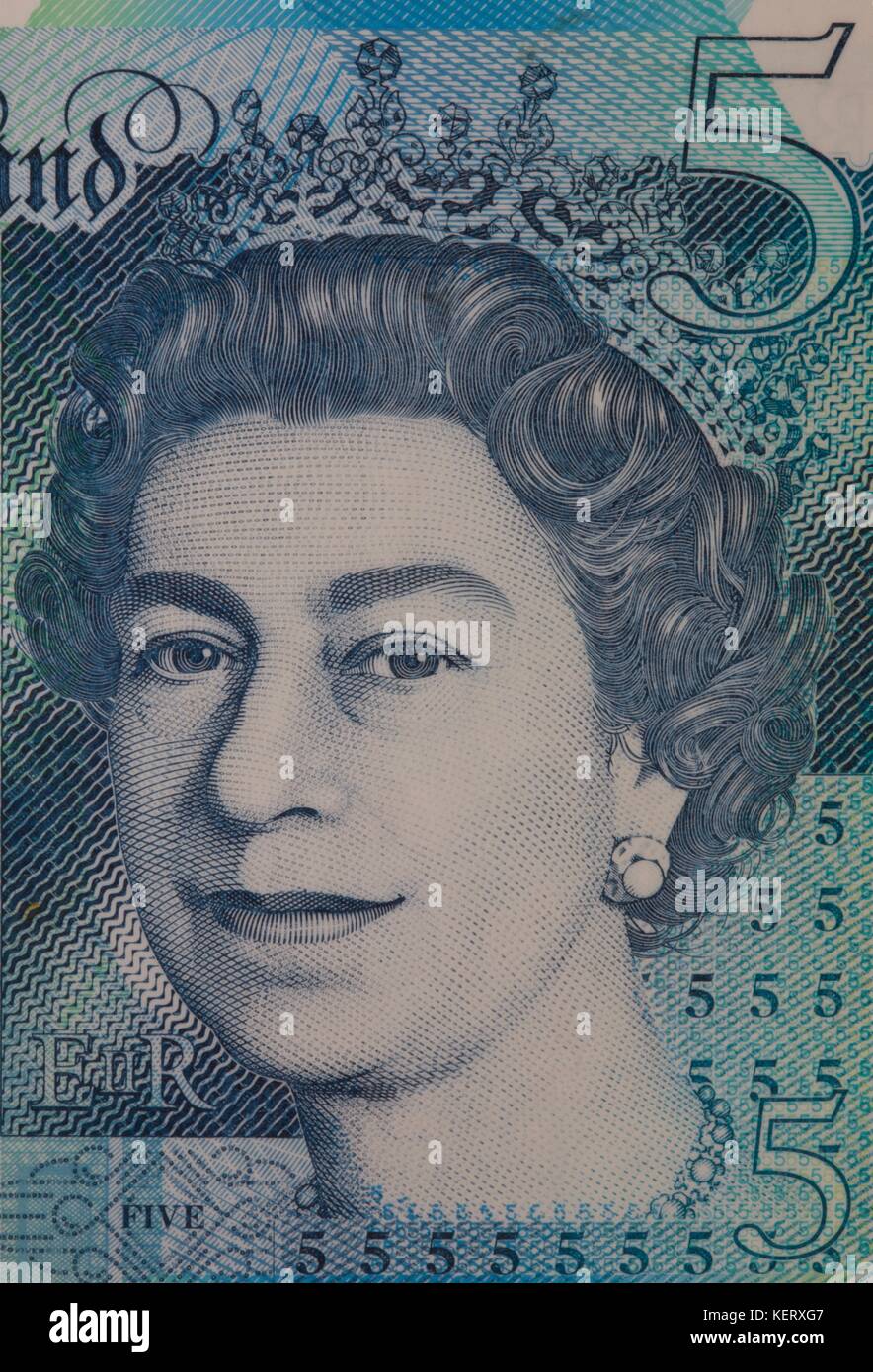 New Polymer Five Pound Note Stock Photo - Alamy